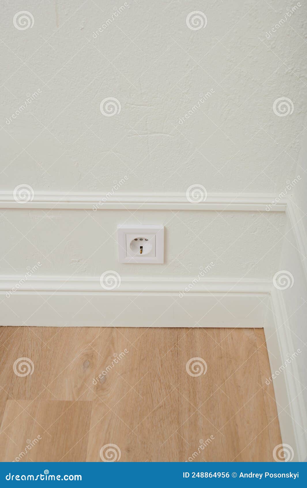 Built-in Electrical Sockets in the Wall Stock Photo - Image of double ...