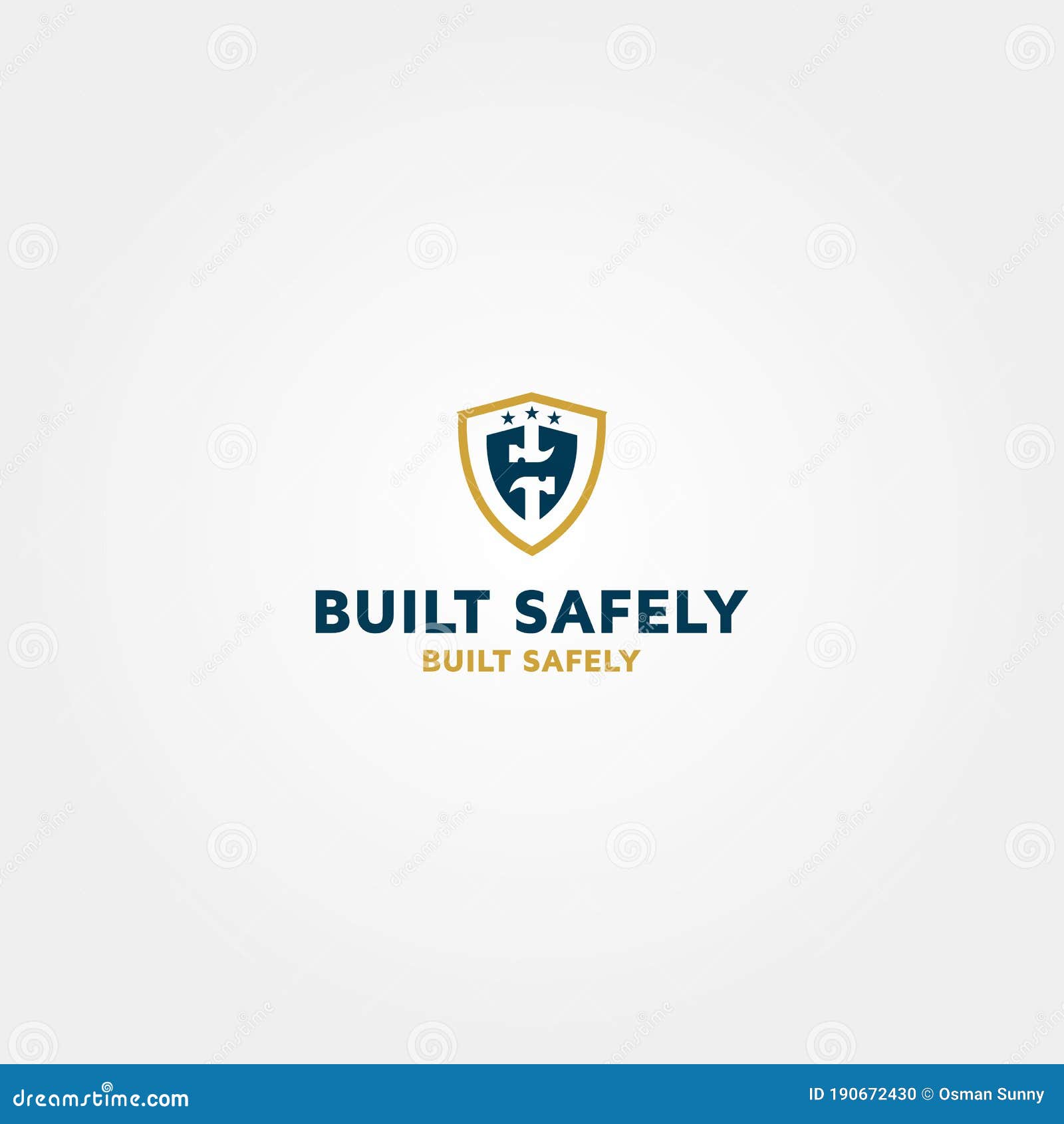 Built Safely Building Vector Logo Design Template Stock Vector ...