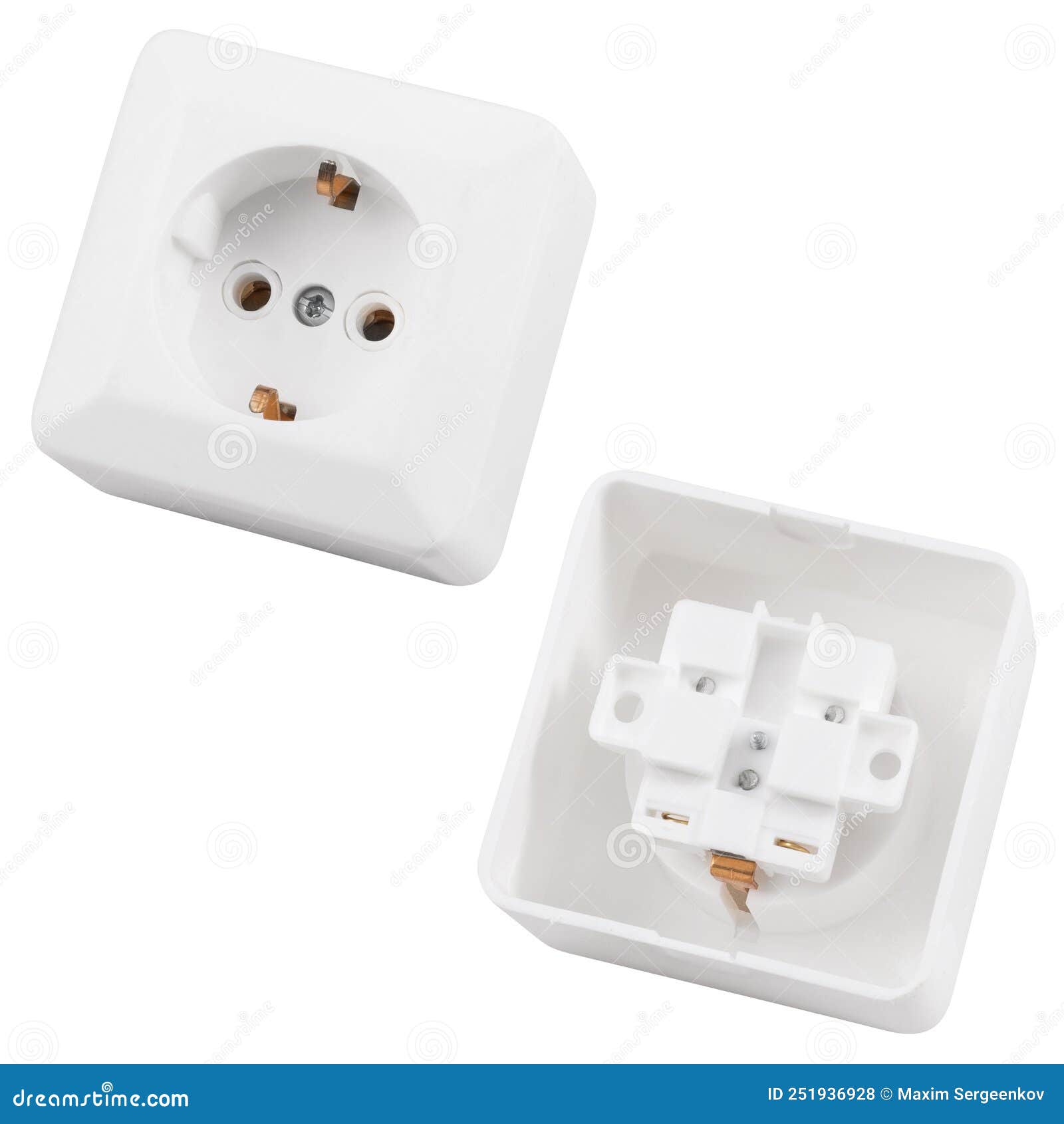 Built-in Socket Isolated on White Background Stock Photo - Image of ...