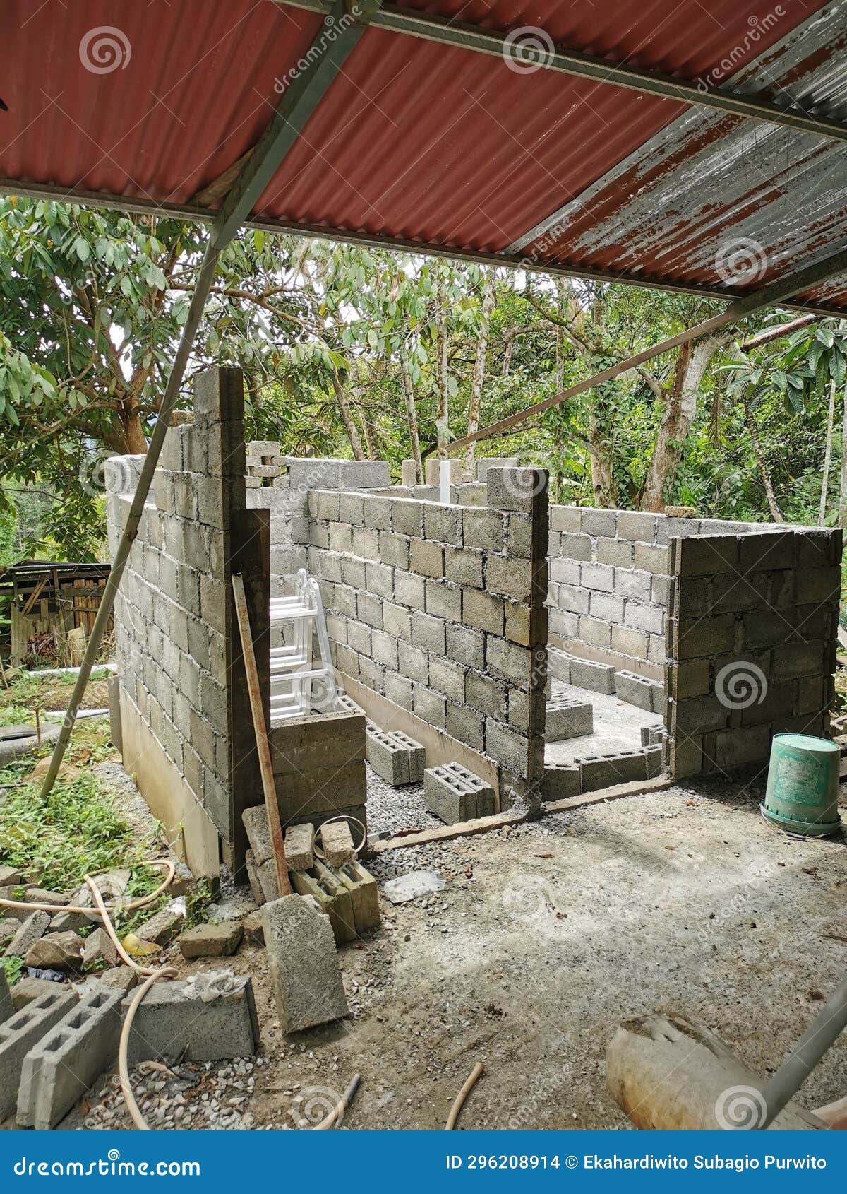 Built Structure of Bathroom and Toilet. Stock Photo - Image of floor ...