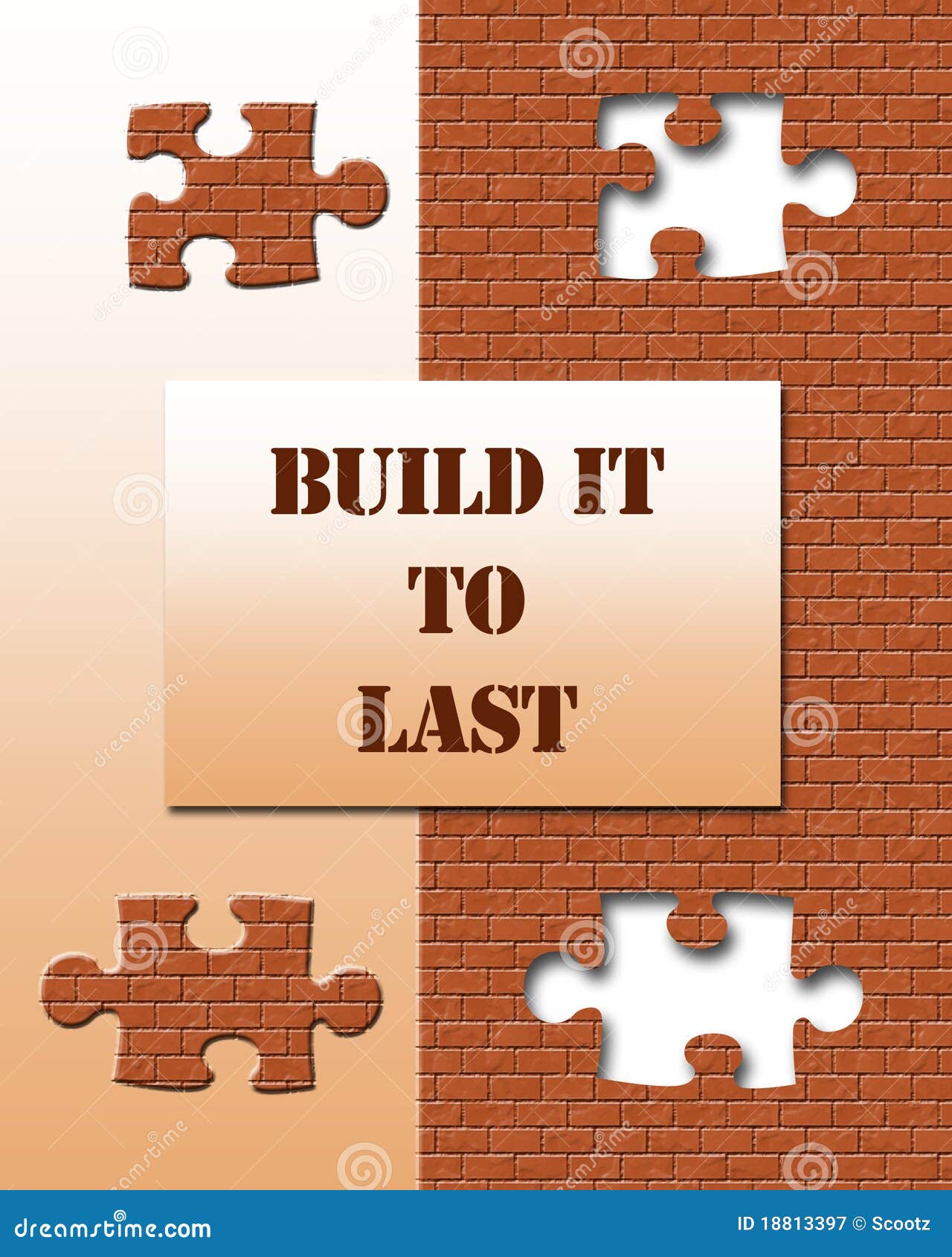 Built to last stock illustration. Illustration of home - 18813397