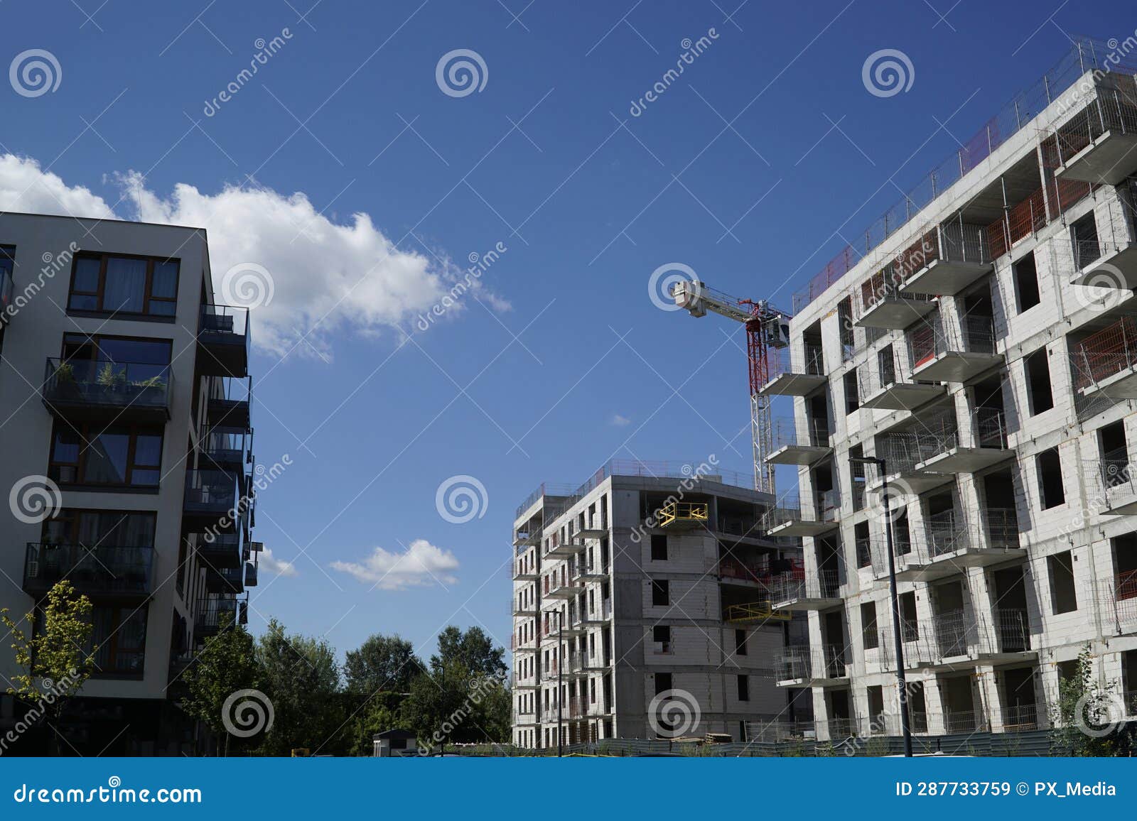 Built and Under Construction Multi Storey Buildings Stock Image - Image ...