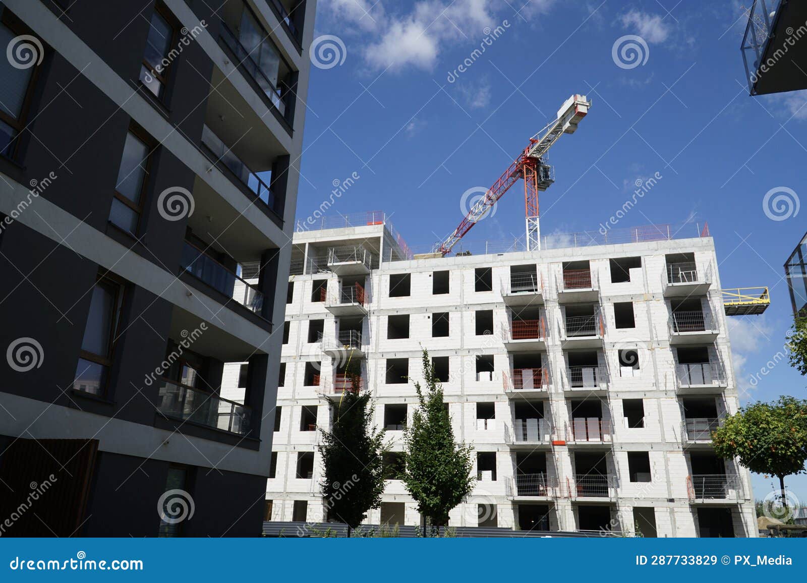 Built and Under Construction Multi Storey Buildings Stock Image - Image ...