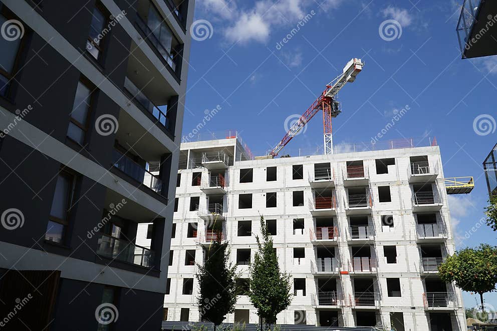 Built and Under Construction Multi Storey Buildings Stock Image - Image ...
