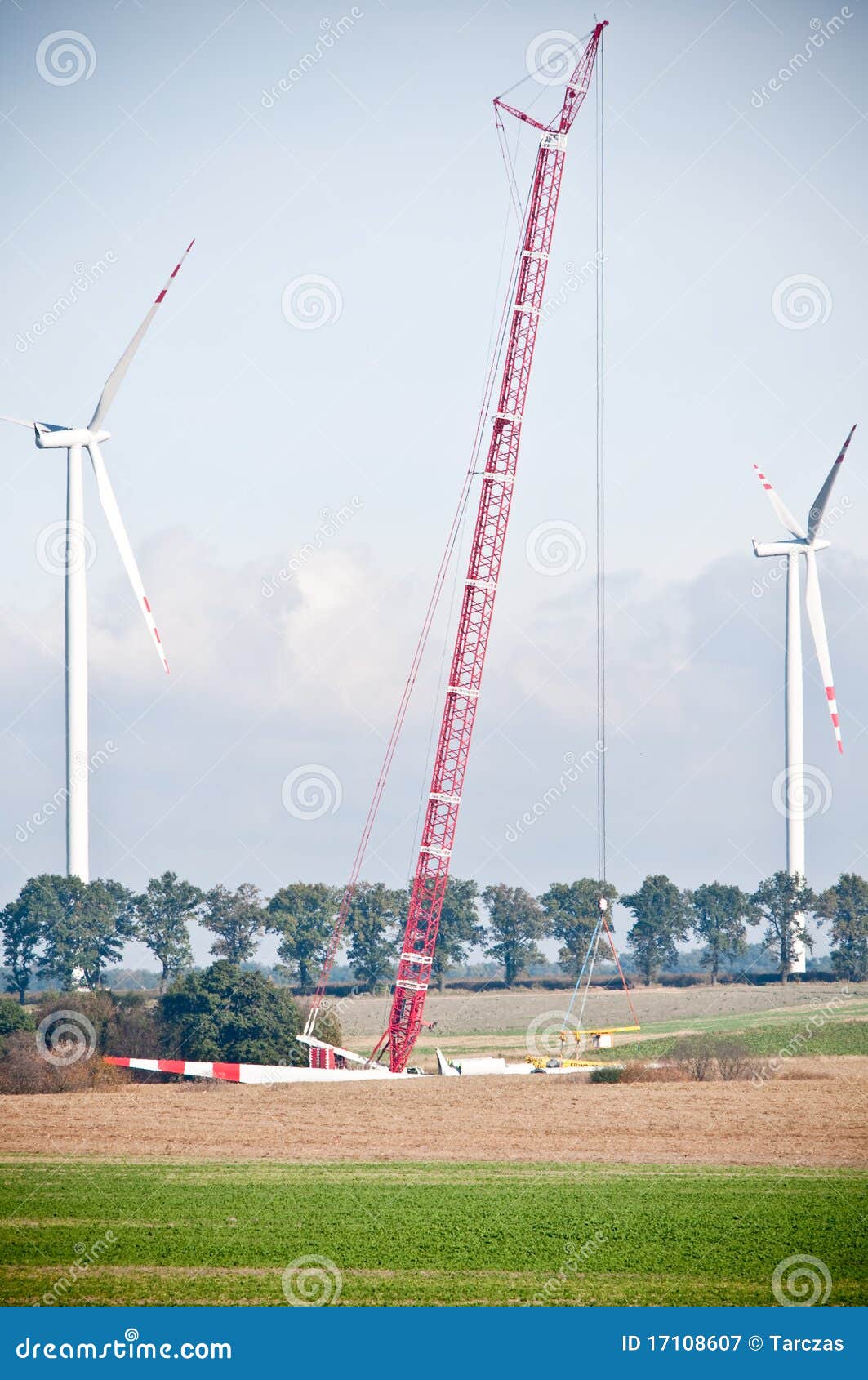 Built wind power stations stock image. Image of metal - 17108607