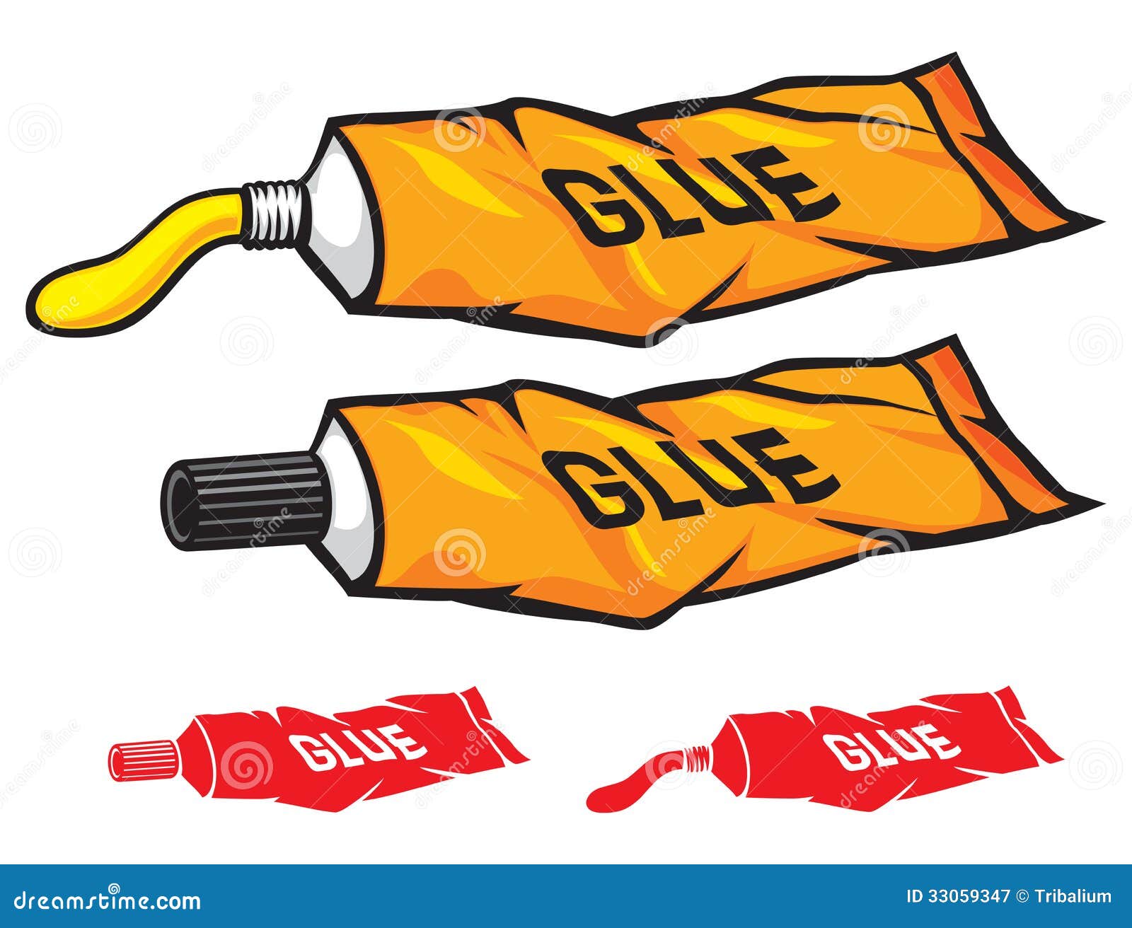 Buis lijm vector illustratie. Illustration of goedkoop - 33059347