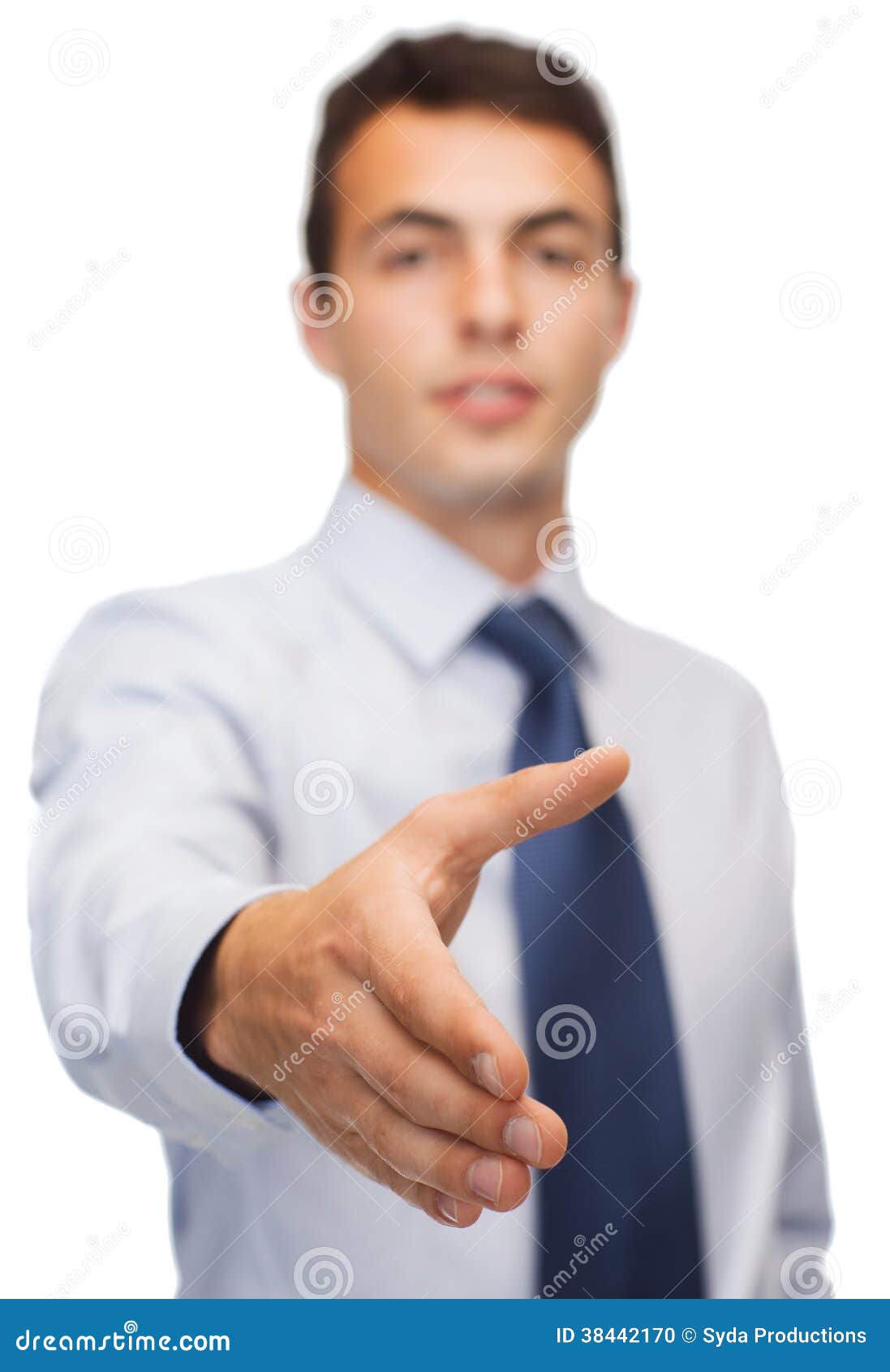 Buisnessman with Open Hand Ready for Handshake Stock Photo - Image of ...