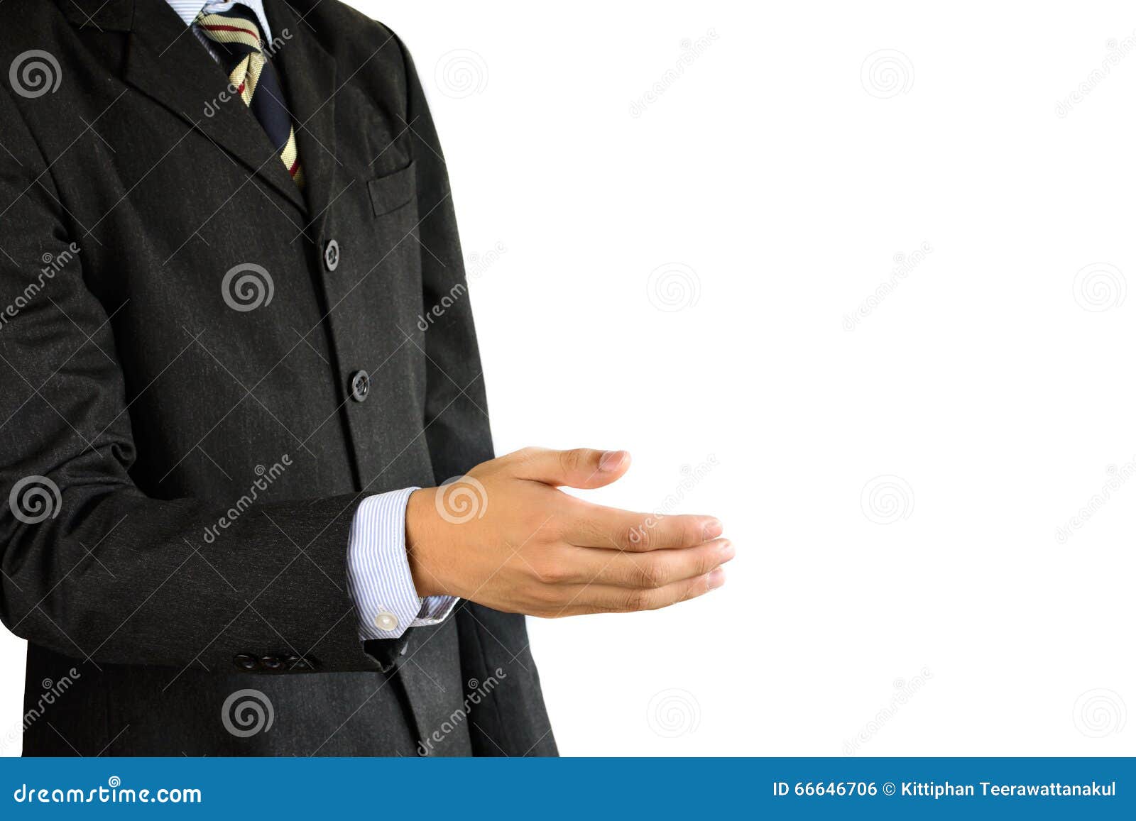 Buisnessman with Open Hand Ready for Handshake Stock Photo - Image of ...