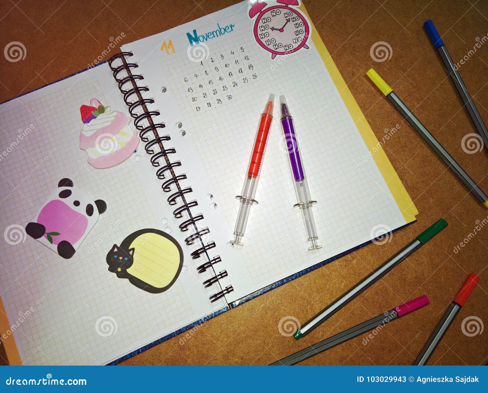 BuJo stock image. Image of notes, calendar, marker, bullrtjournal ...