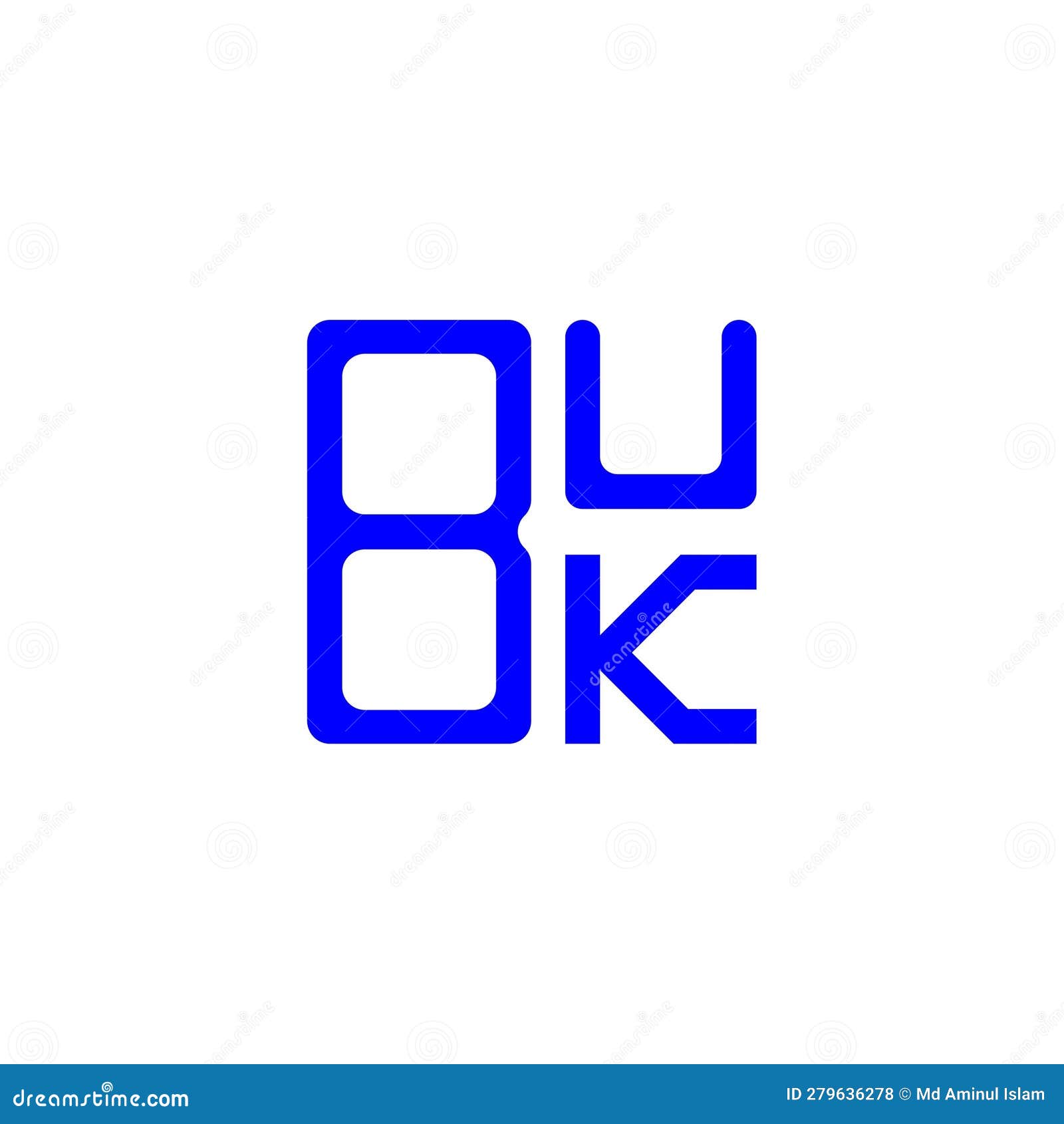 BUK Letter Logo Creative Design with Vector Graphic, BUK Stock Vector ...