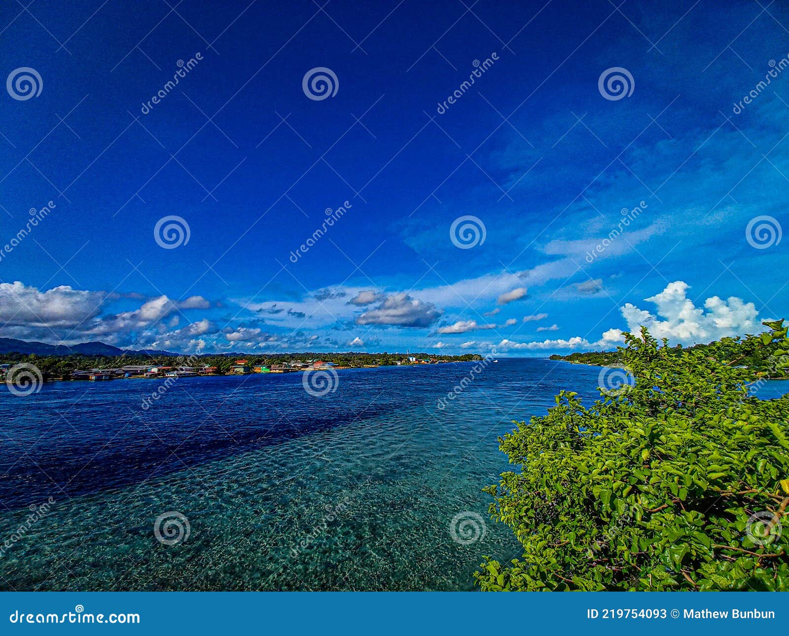 Buka Passage stock image. Image of shore, cape, ocean - 219754093