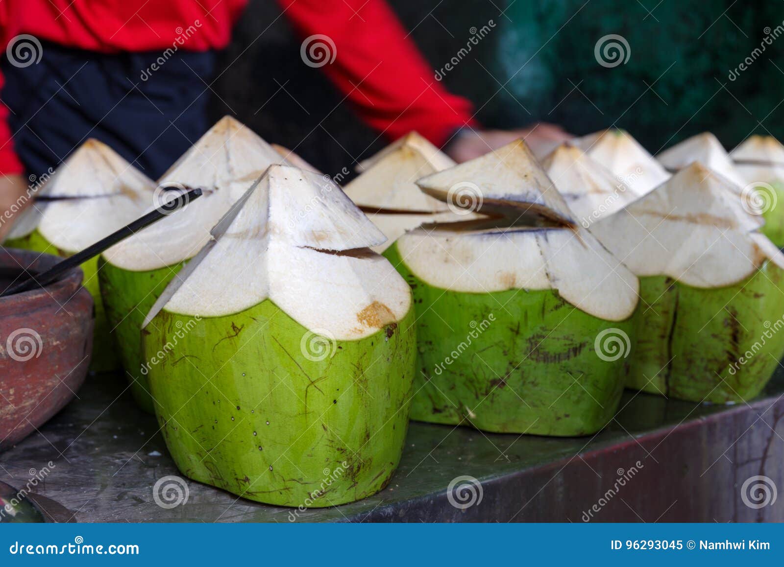 Buko Juice& X28;coconut& X29; on Table Stock Image - Image of buko ...
