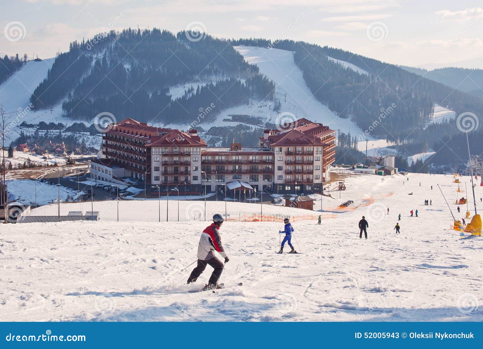 Bukovel Ski Resort. Ukraine Stock Image - Image of picturesque, slope ...