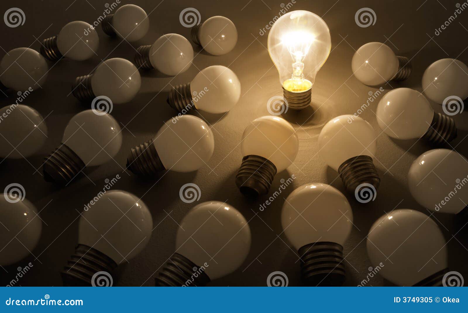 Bulb 2 stock image. Image of ideas, leader, followers - 3749305