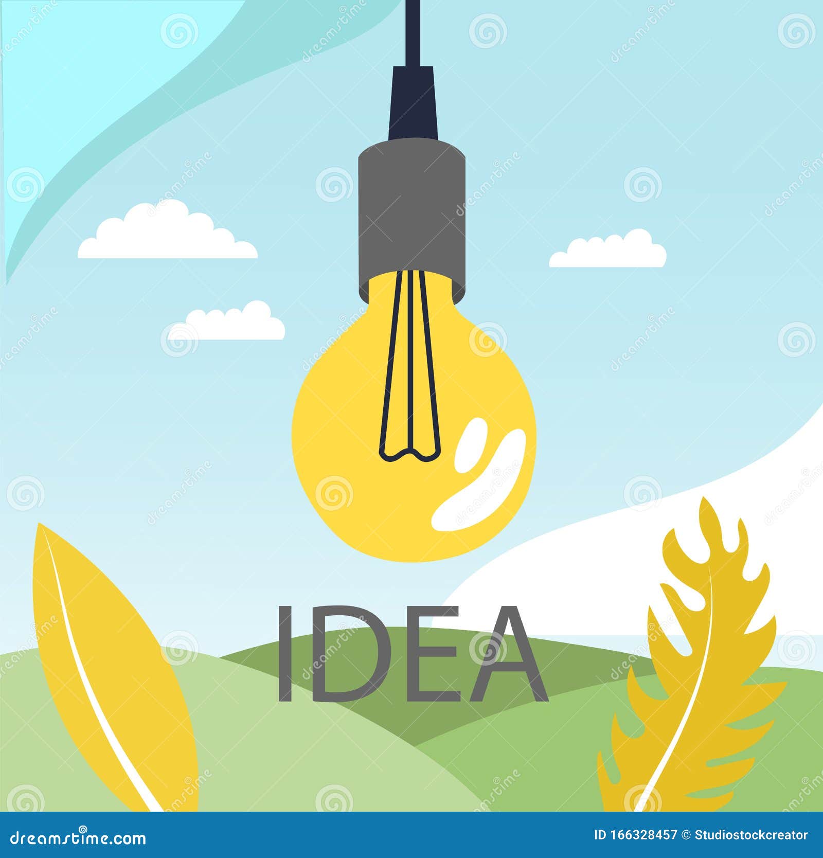 Bulb on the Abstract Background with Idea Speech, Concept of Big Ideas ...