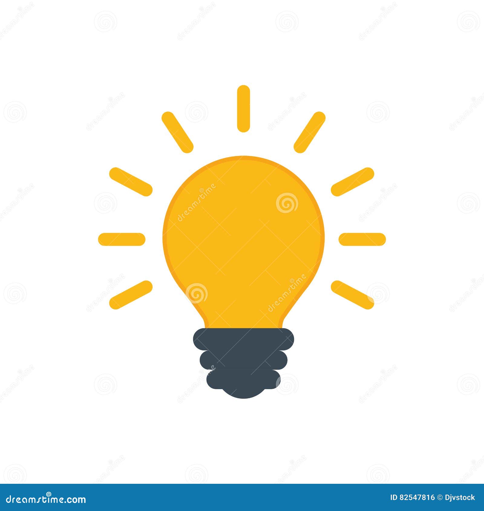 Bulb or big idea symbol stock illustration. Illustration of isolated ...