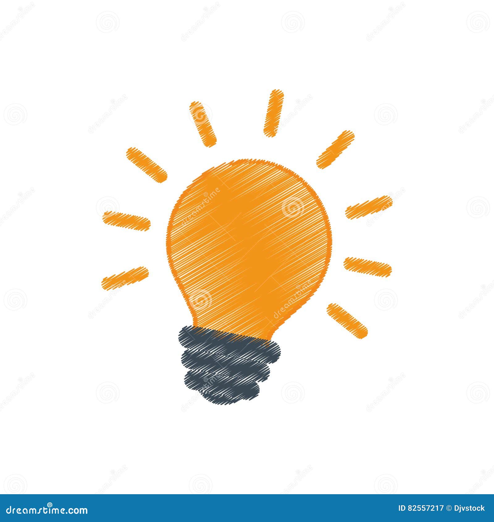 Bulb or big idea symbol stock illustration. Illustration of simple ...