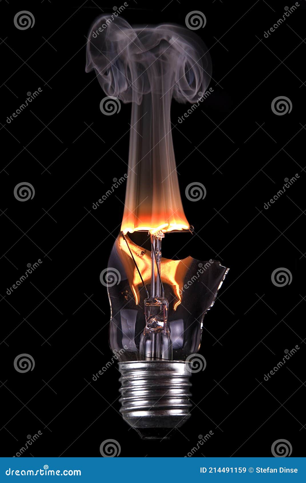 Bulb Blowing Up by Power Consumption Stock Image - Image of labels ...