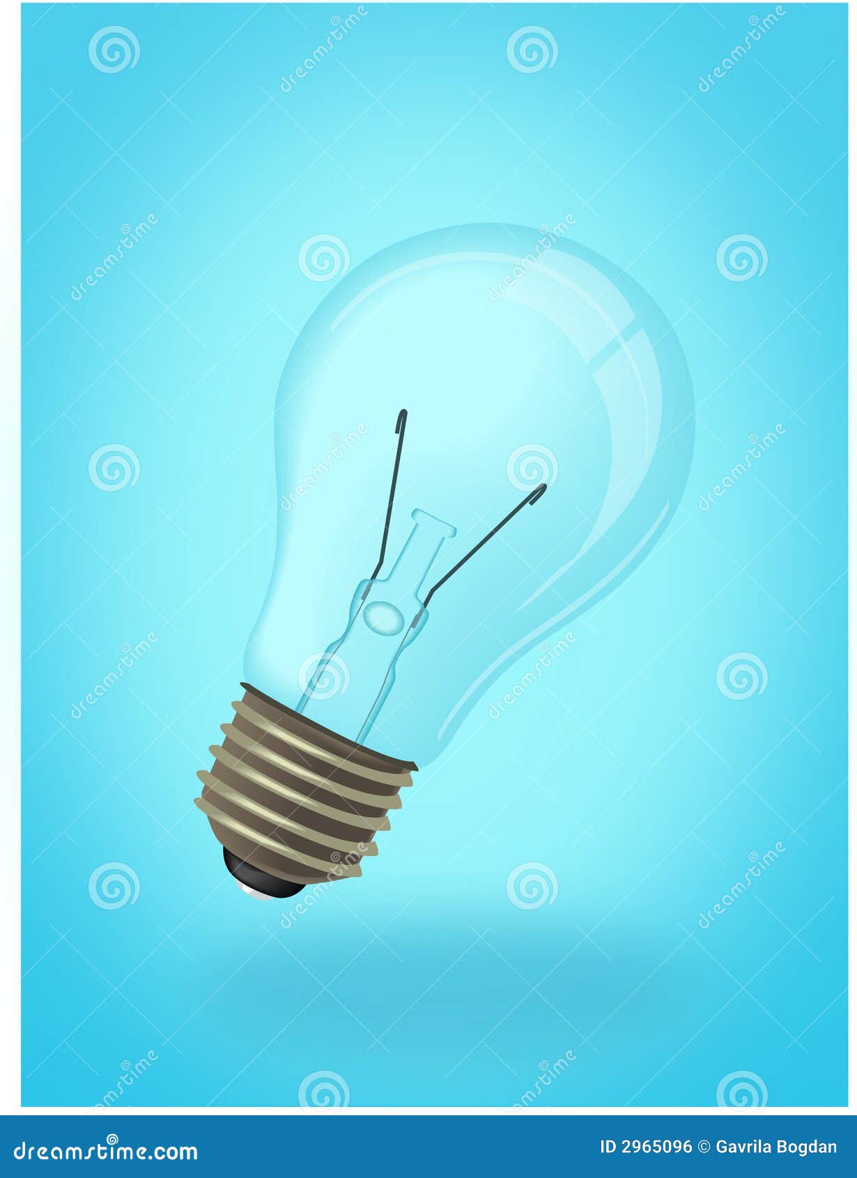 Bulb on blue background stock vector. Illustration of save - 2965096