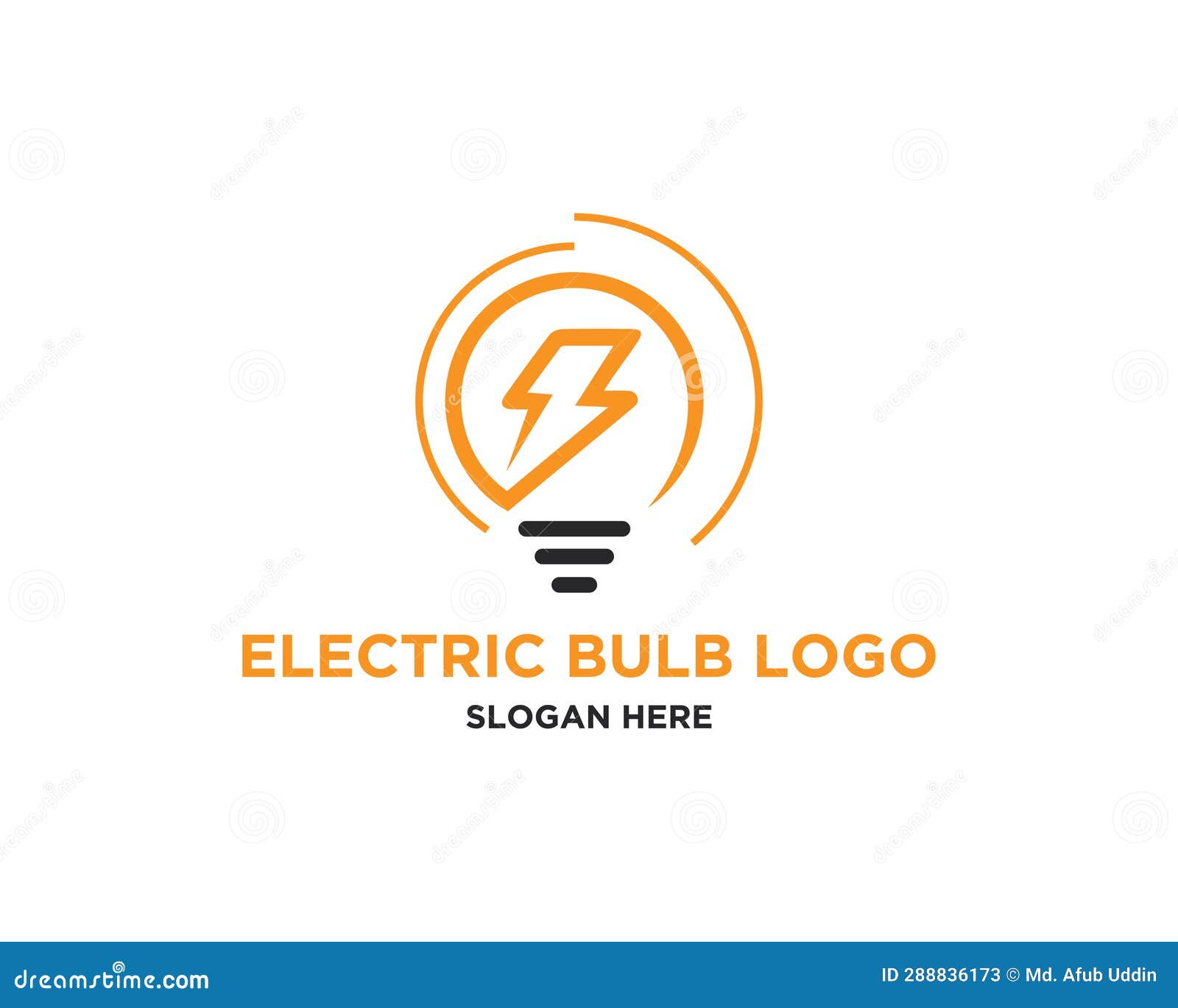 Bulb, Bolt Lightning Logo Icon Design. Stock Vector - Illustration of ...