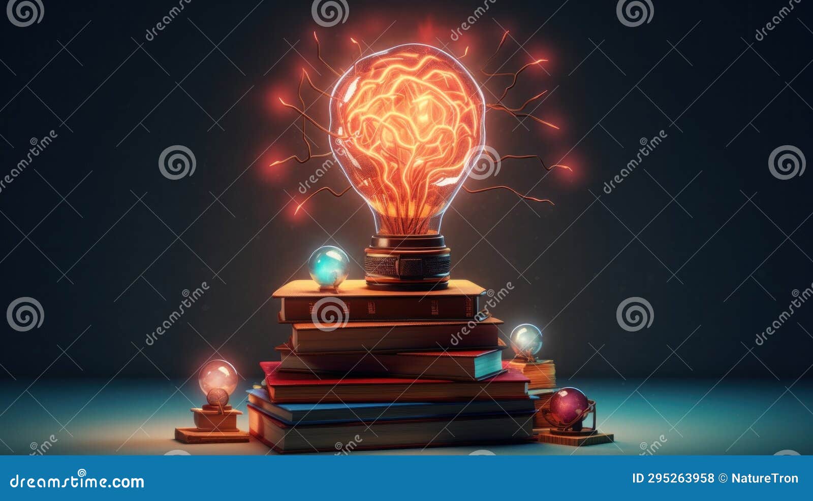 Bulb with a Book Bulb on Book Light Bulb and Book Stock Illustration ...