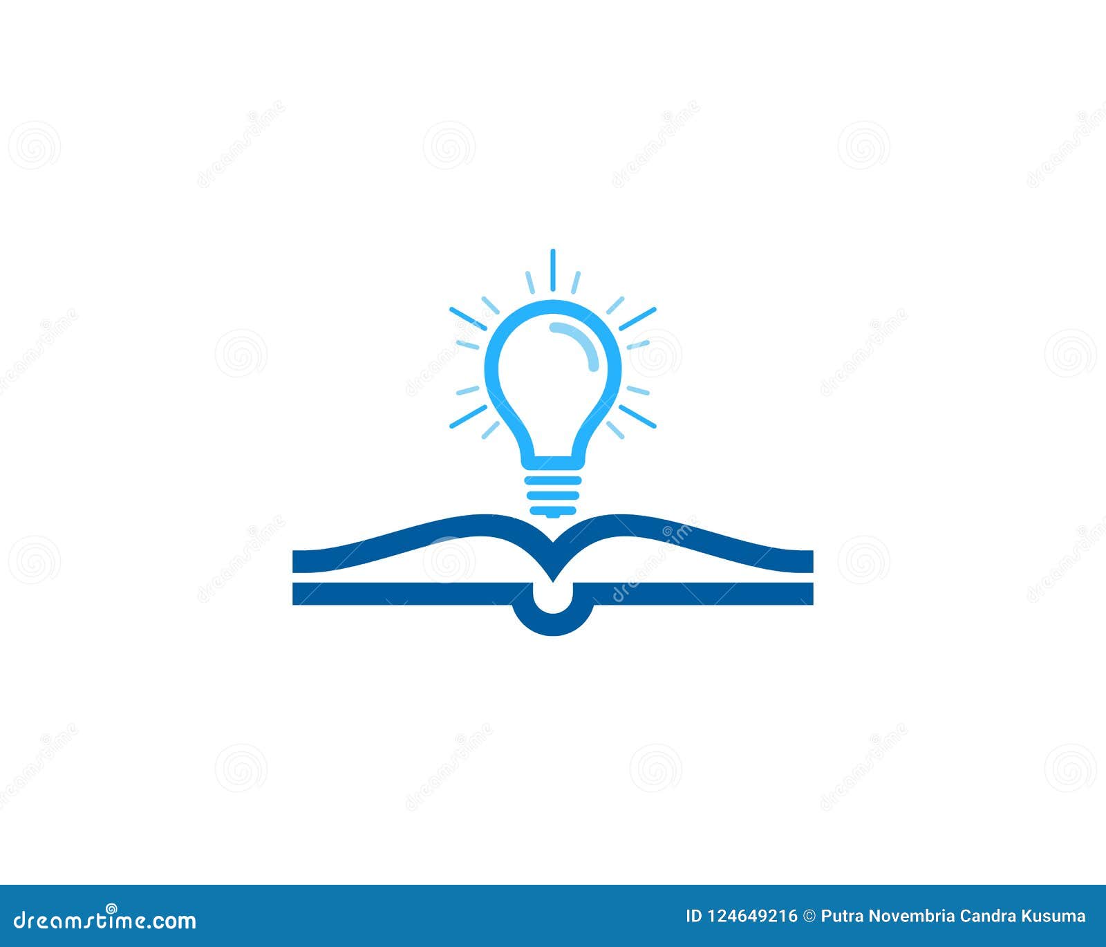 Bulb Book Logo Icon Design stock vector. Illustration of document ...