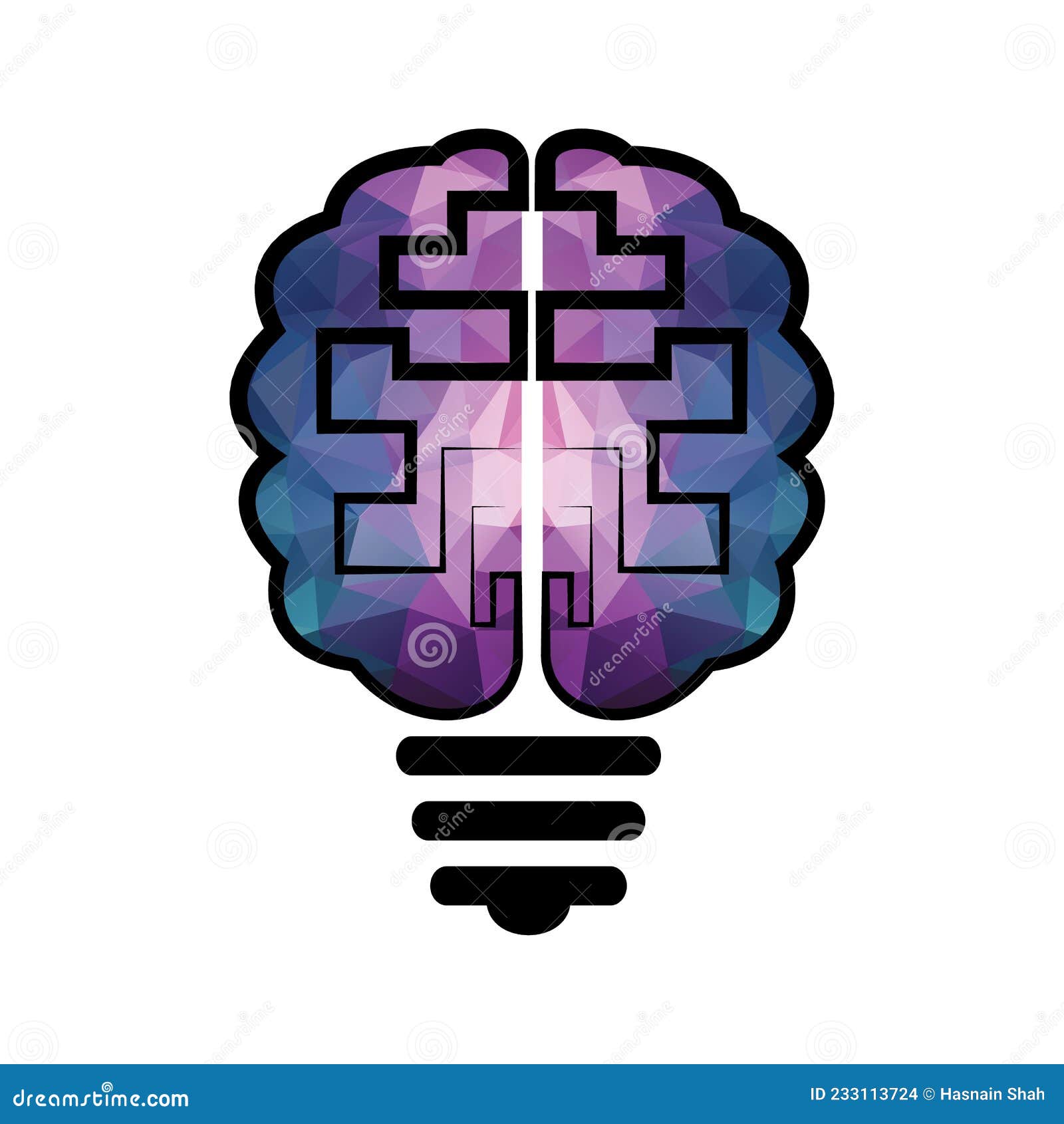 Bulb and Brain Logo Design. Stock Vector - Illustration of bright ...