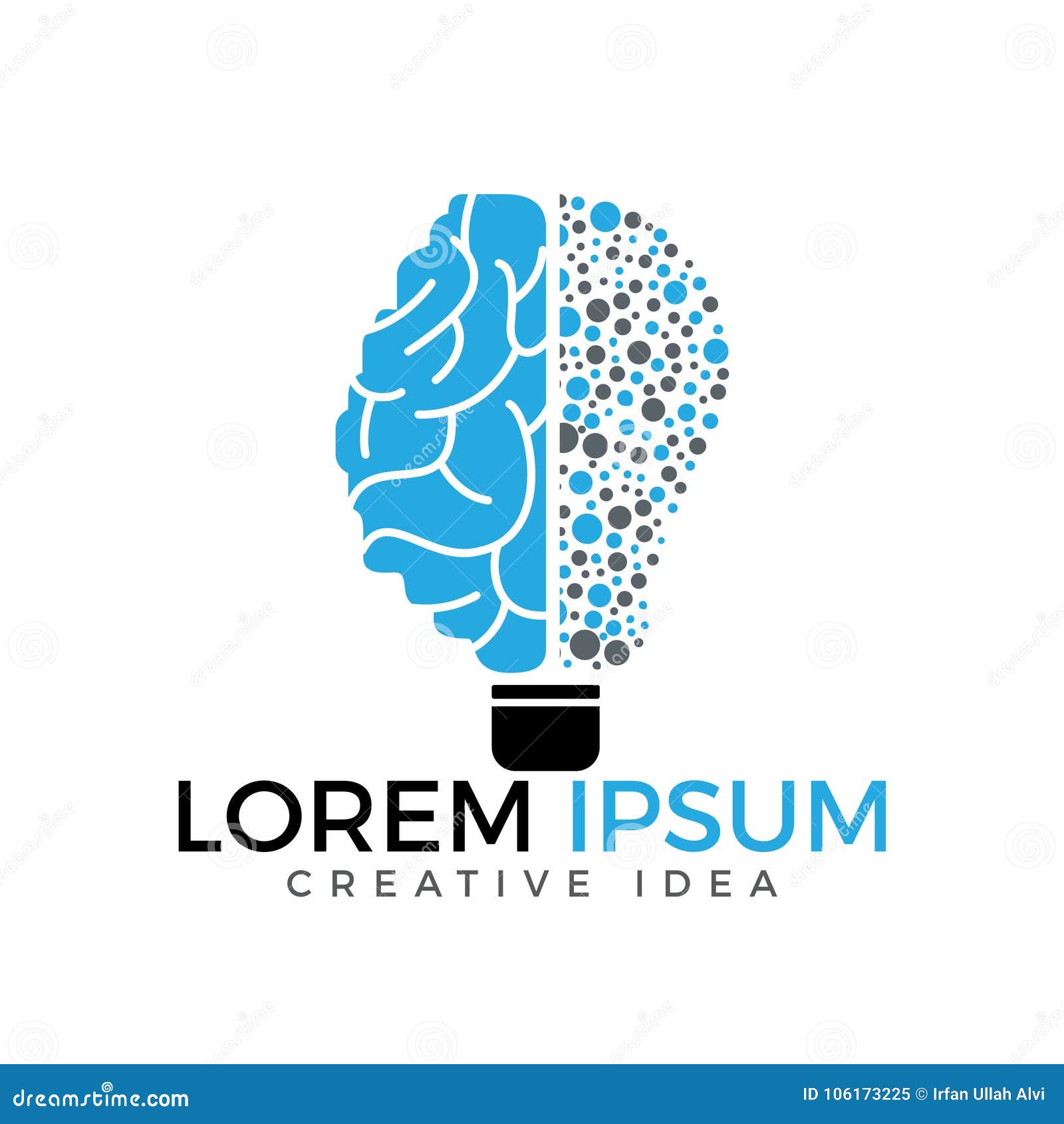 Bulb and Brain Logo Design. Stock Vector - Illustration of energy ...