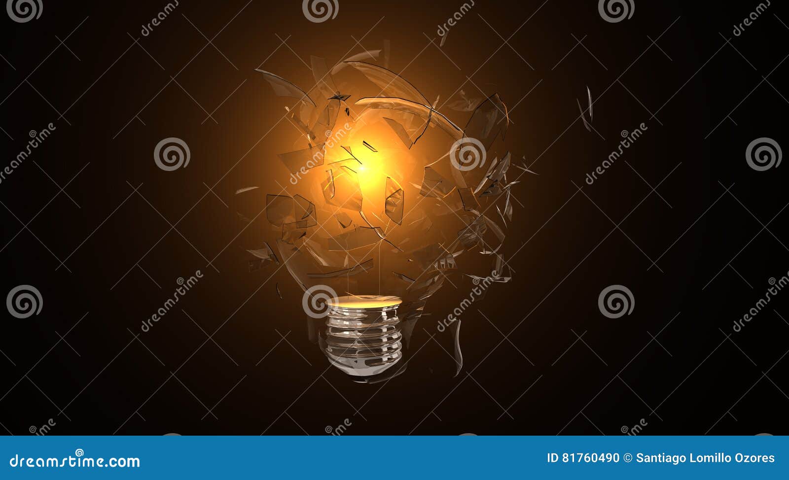 Bulb broken light stock illustration. Illustration of ilumination ...