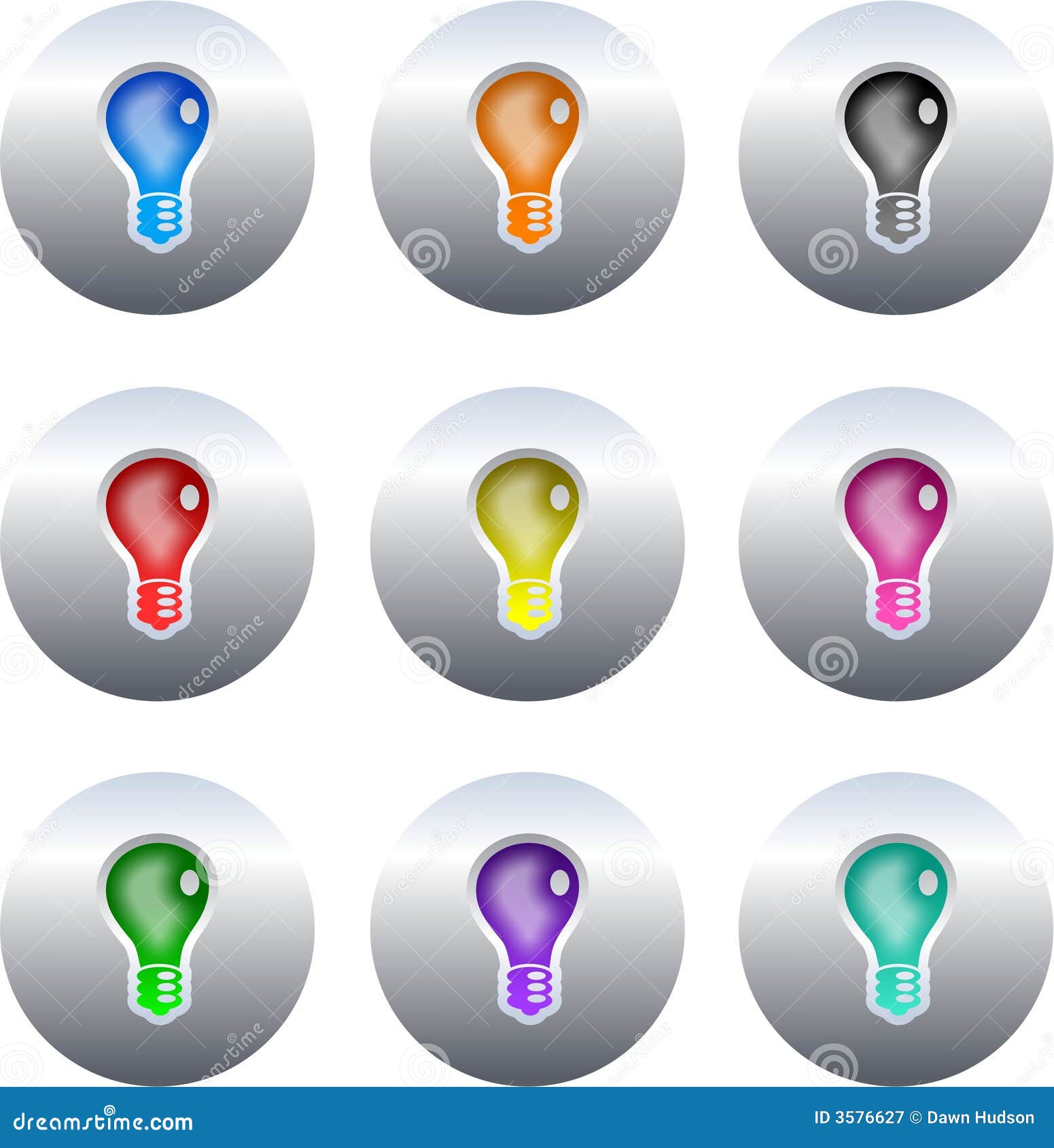 Bulb buttons stock illustration. Illustration of electricity - 3576627