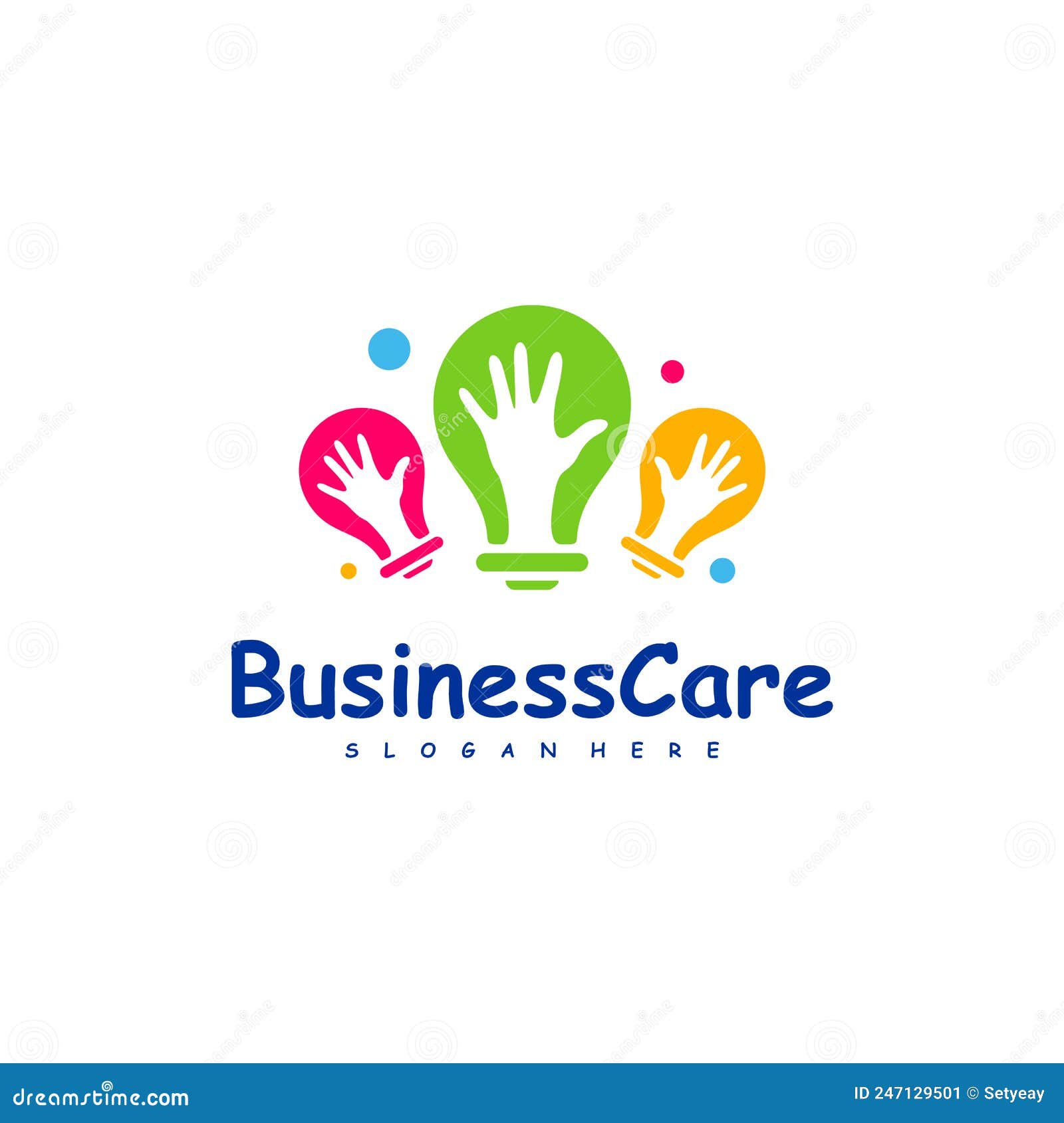 Bulb Care Logo Design Vector. Icon Symbol Stock Illustration ...