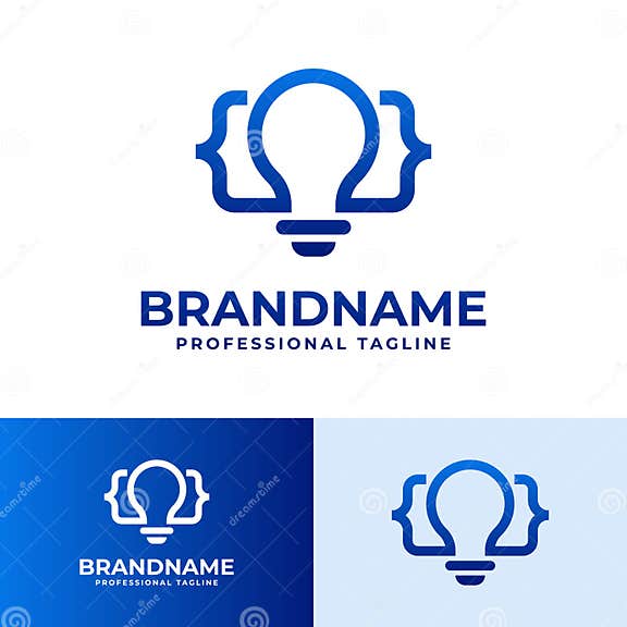Bulb Code Logo, Perfect for Software Development Companies Stock Vector - Illustration of ...