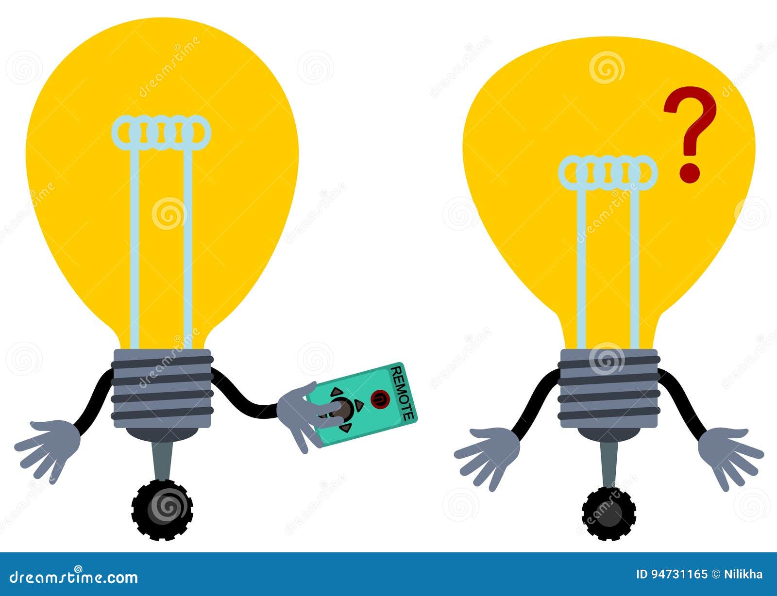 Bulb commands stock illustration. Illustration of concept - 94731165