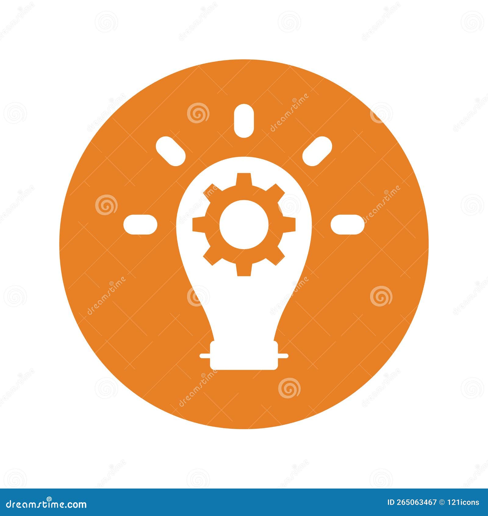 Bulb Concept Customize Icon Orange Color Vector Eps Stock