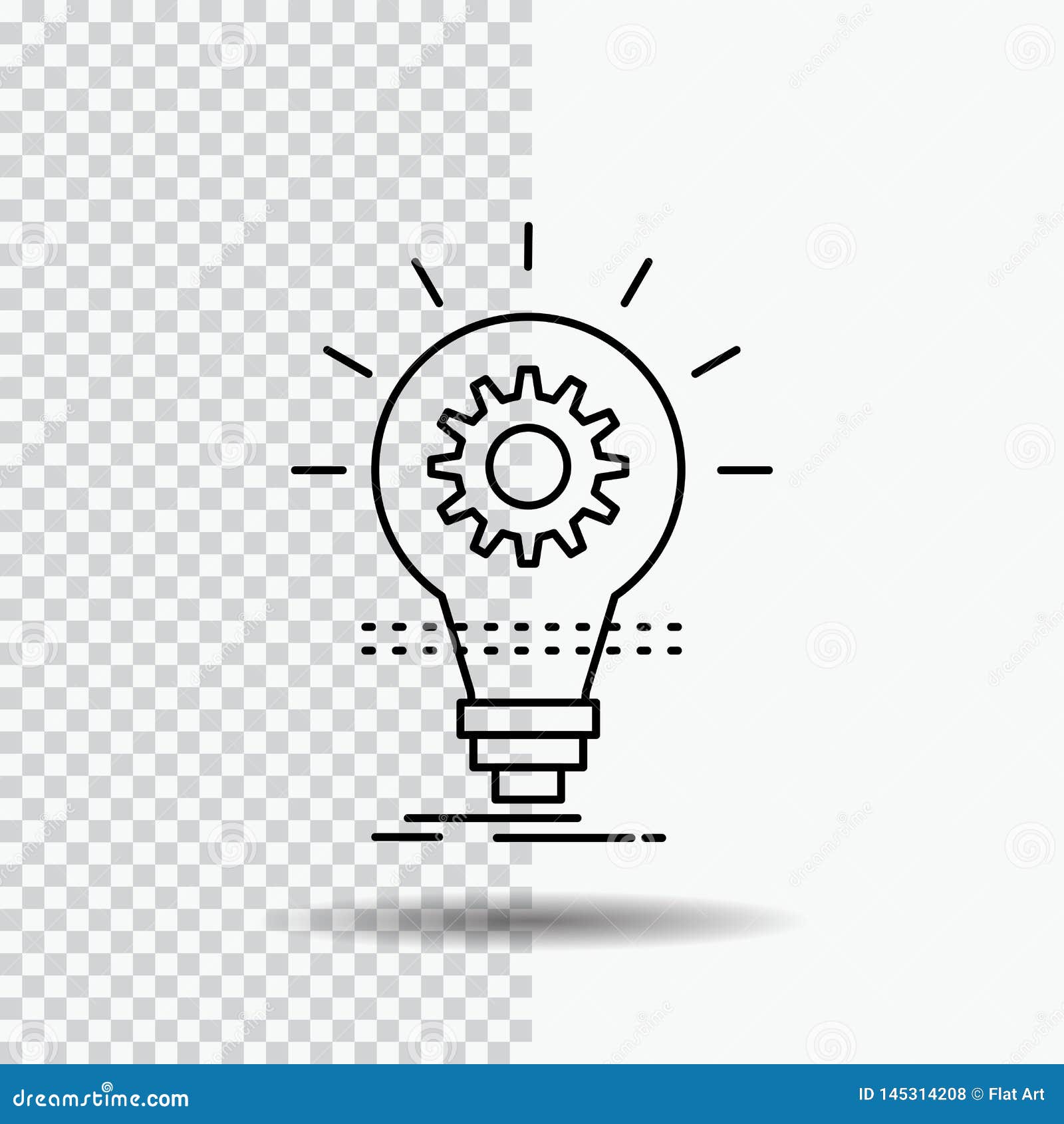 Bulb, Develop, Idea, Innovation, Light Line Icon on Transparent ...