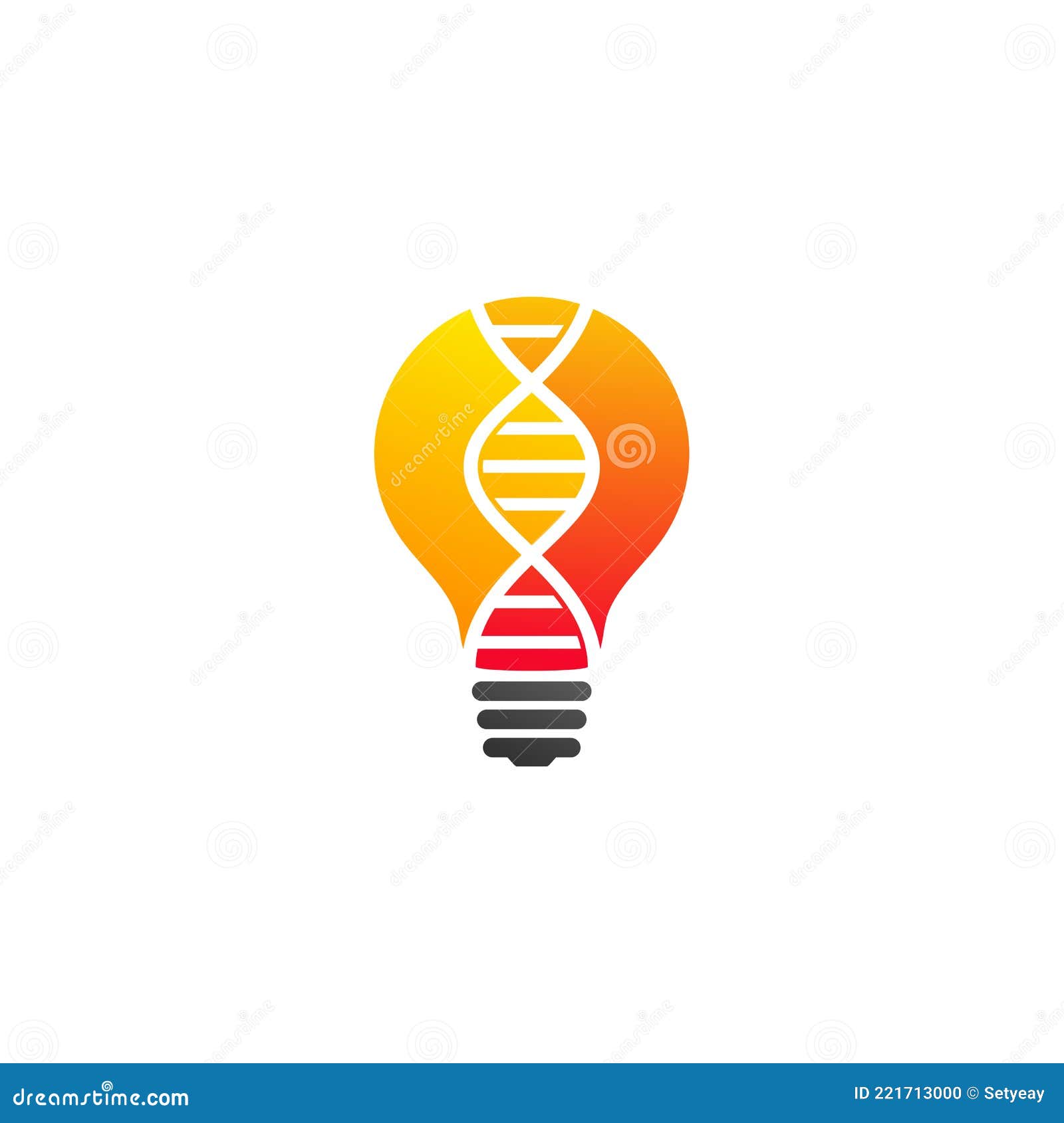 Bulb DNA Logo Vector Template, Creative DNA Logo Design Concepts Stock ...