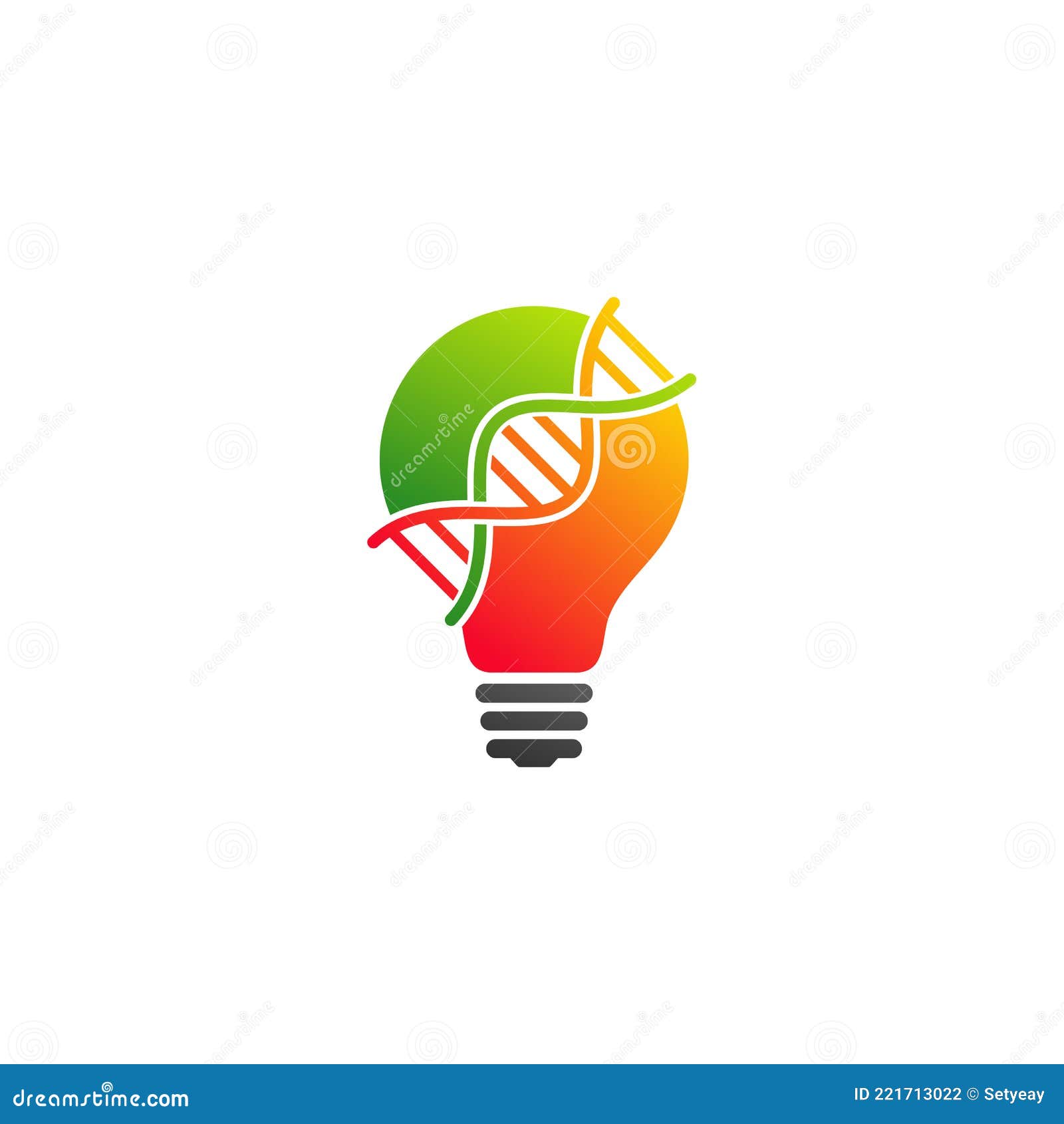 Bulb DNA Logo Vector Template, Creative DNA Logo Design Concepts Stock ...
