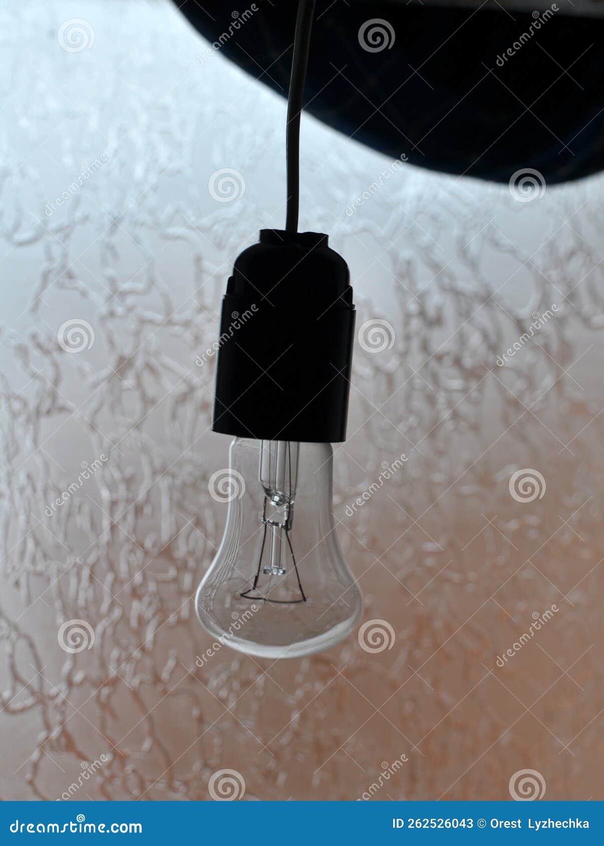 The Bulb Does Not Light Due To the Lack of Electricity Stock Image ...
