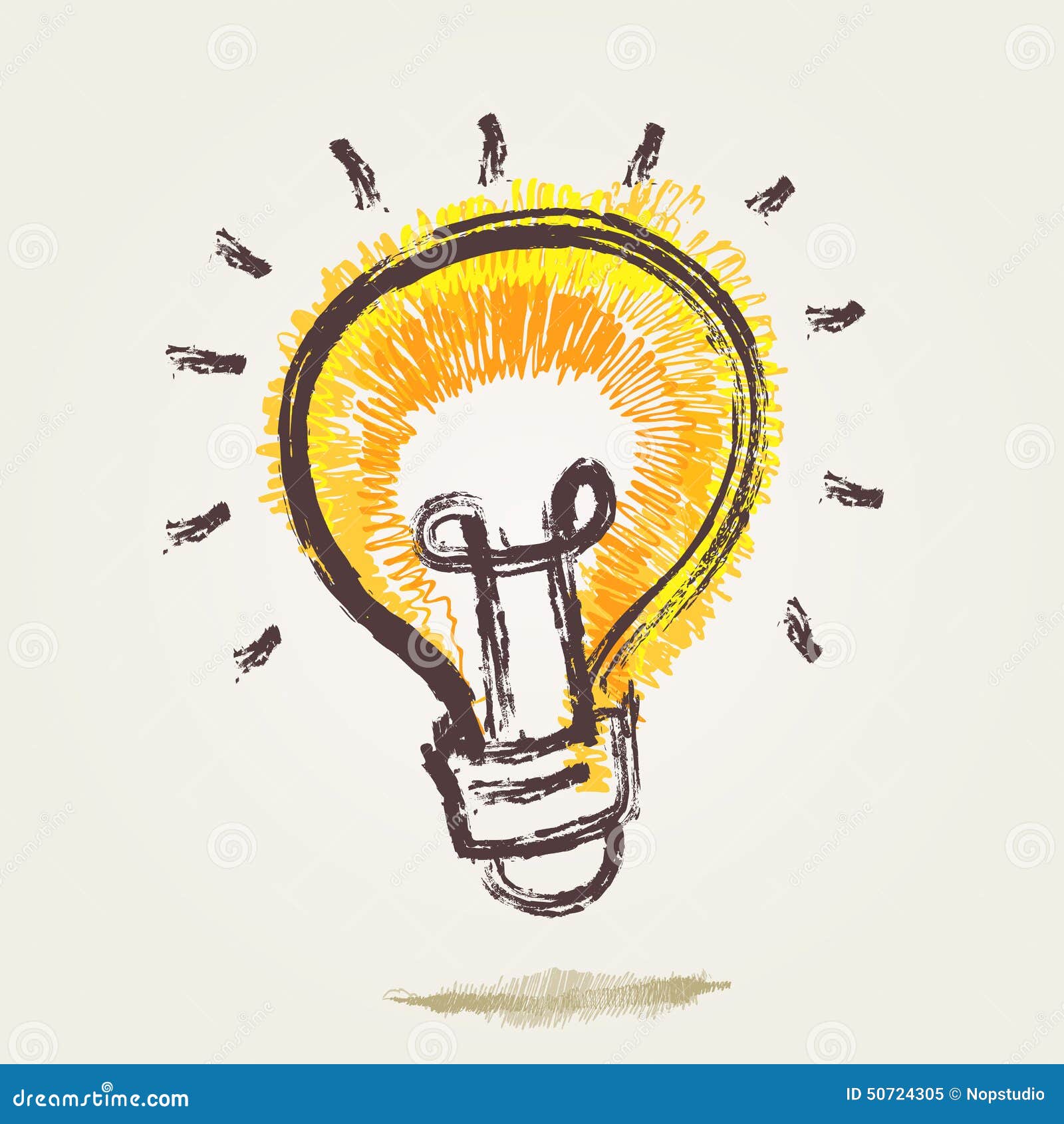 Bulb Drawing stock vector. Illustration of design, power - 50724305