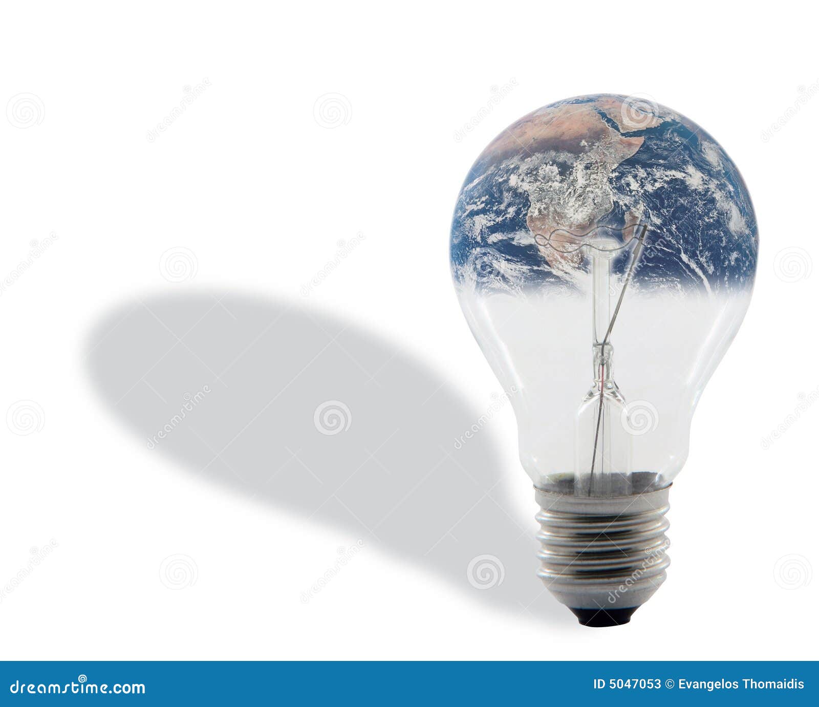 Bulb and earth stock image. Image of light, ocean, environment - 5047053