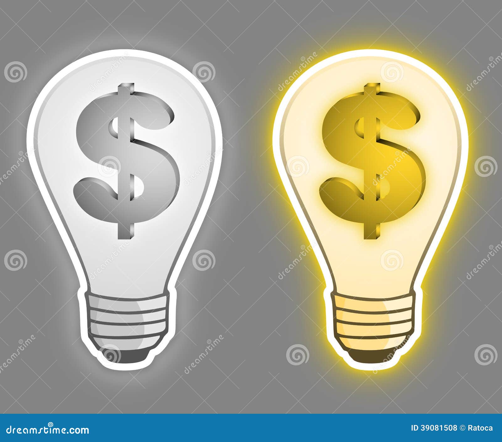 Bulb economy stock vector. Illustration of flash, creative - 39081508