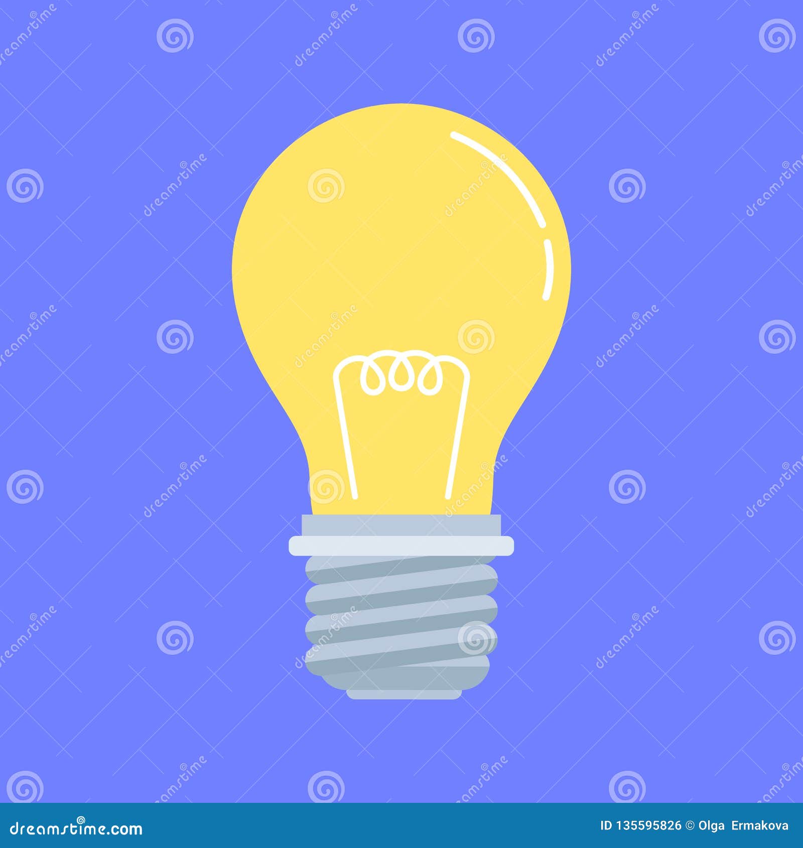 Bulb. Electric Energy-saving Light Bulb. Flat Design. Vector Stock ... Bulb. Electric Energy-saving Light Bulb. Flat Design. Vector Stock ...
