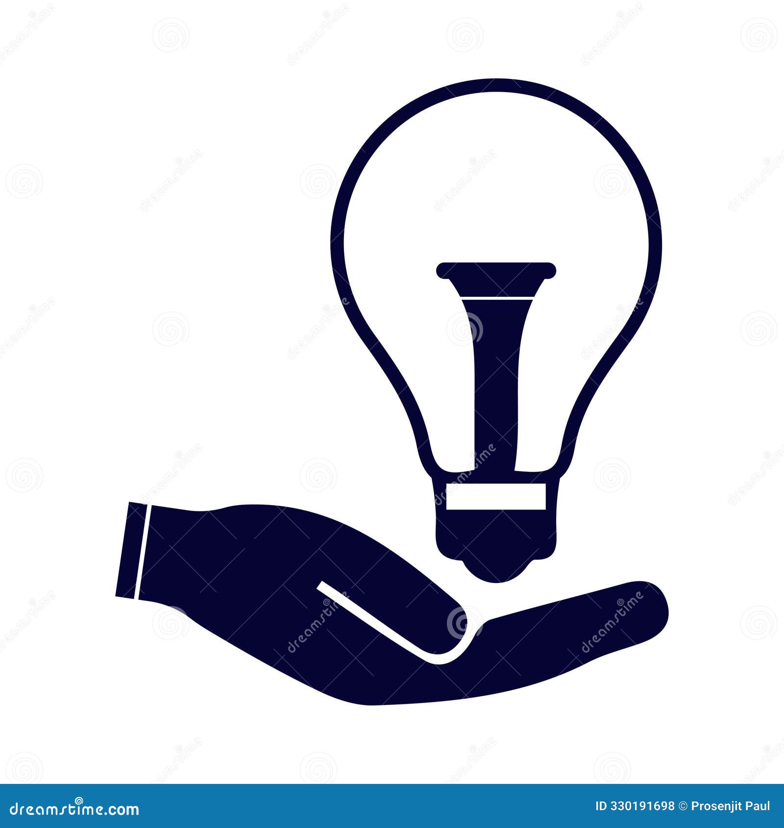 Bulb, Electric, Hand, Electric Bulb on Hand Icon Stock Vector ...