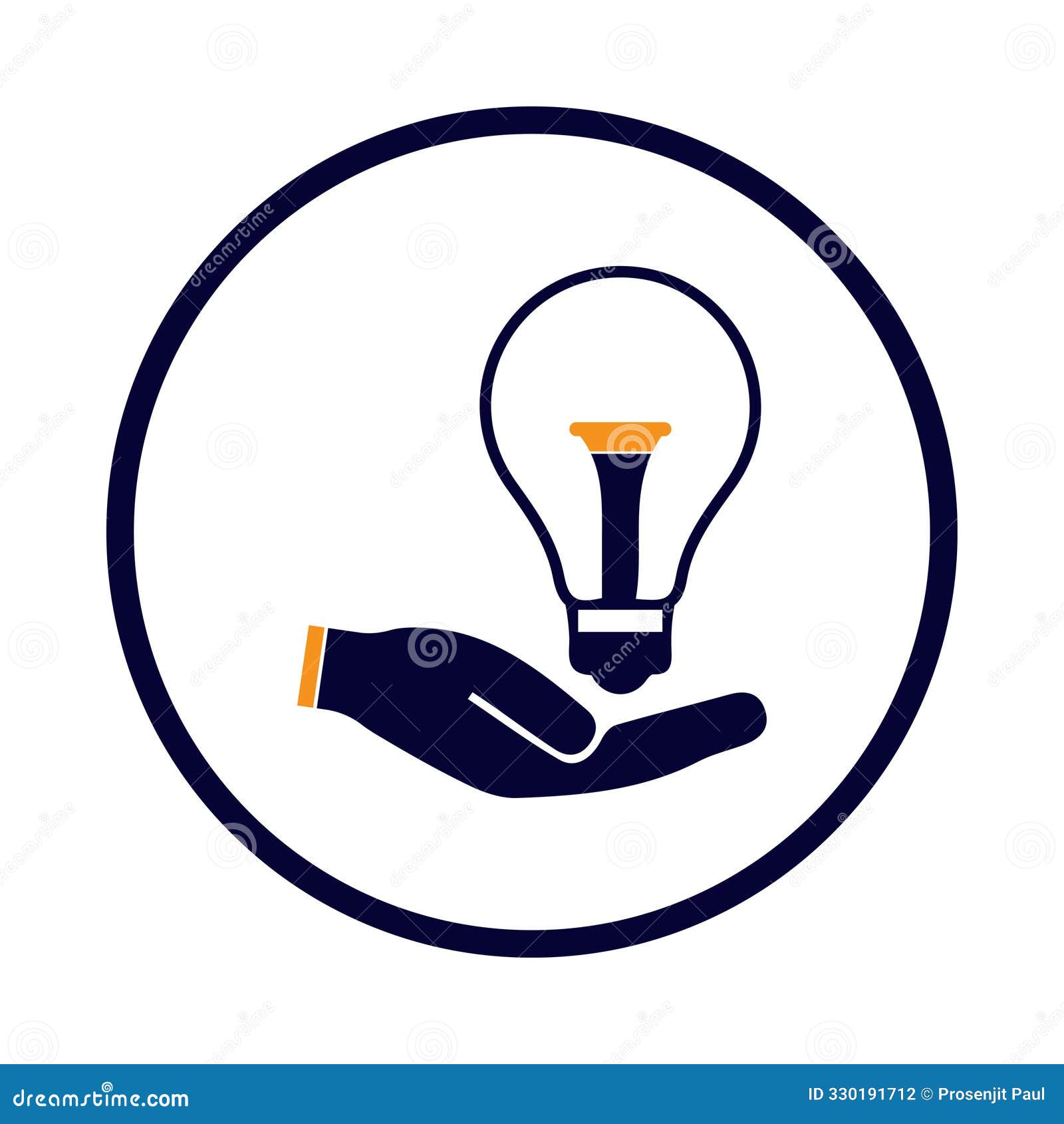 Bulb, Electric, Hand, Electric Bulb on Hand Icon Stock Vector ...