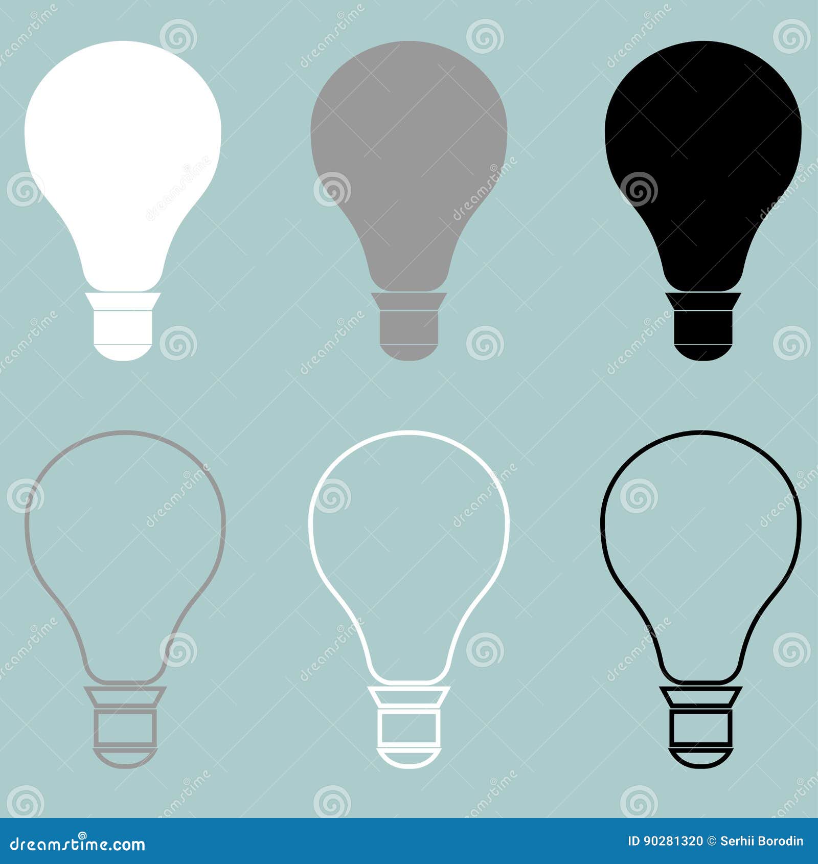 Bulb or Electric Light Icon. Stock Vector - Illustration of electricity ...