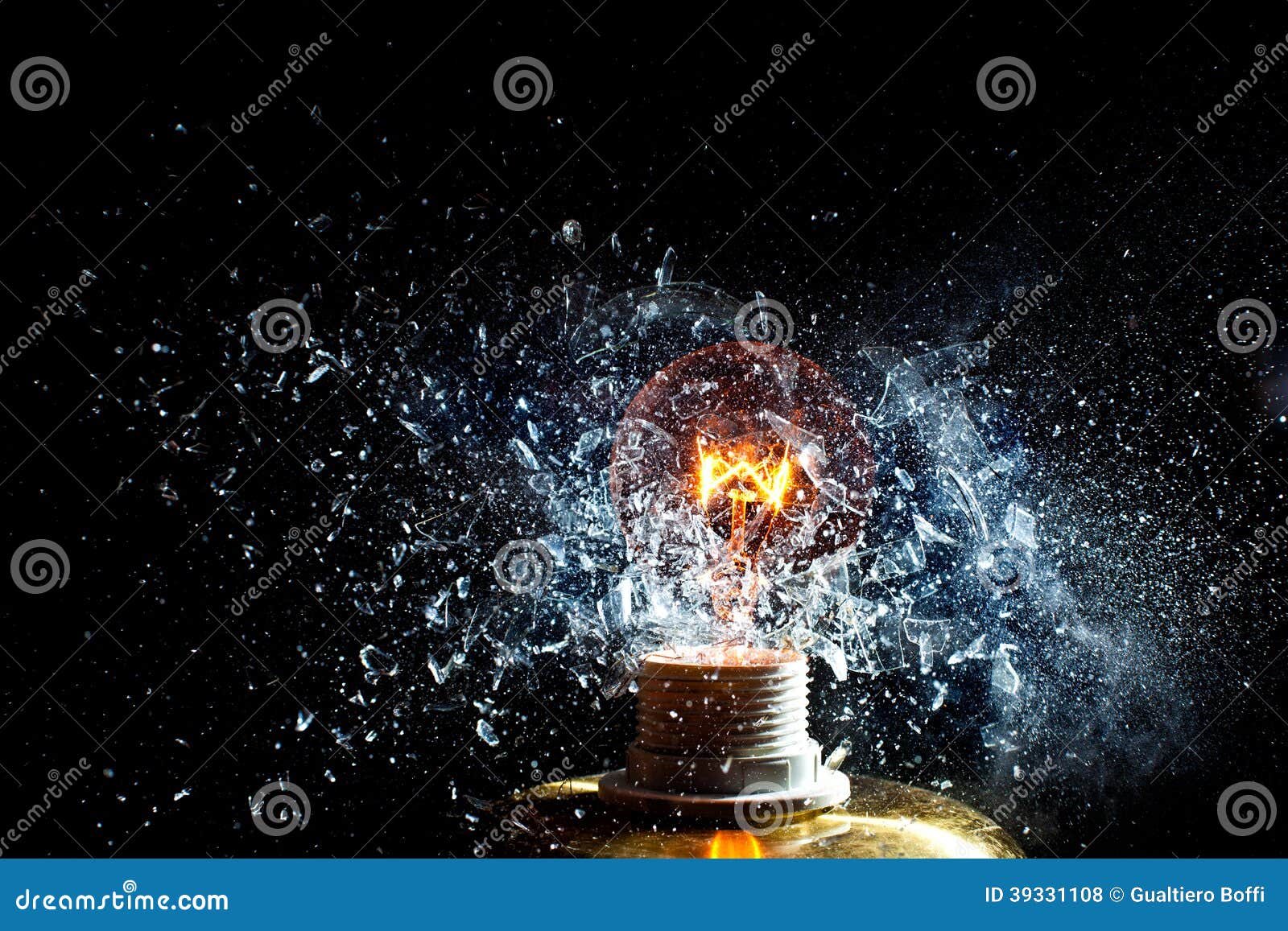 Bulb explosion stock photo. Image of bang, destroy, electric - 39331108
