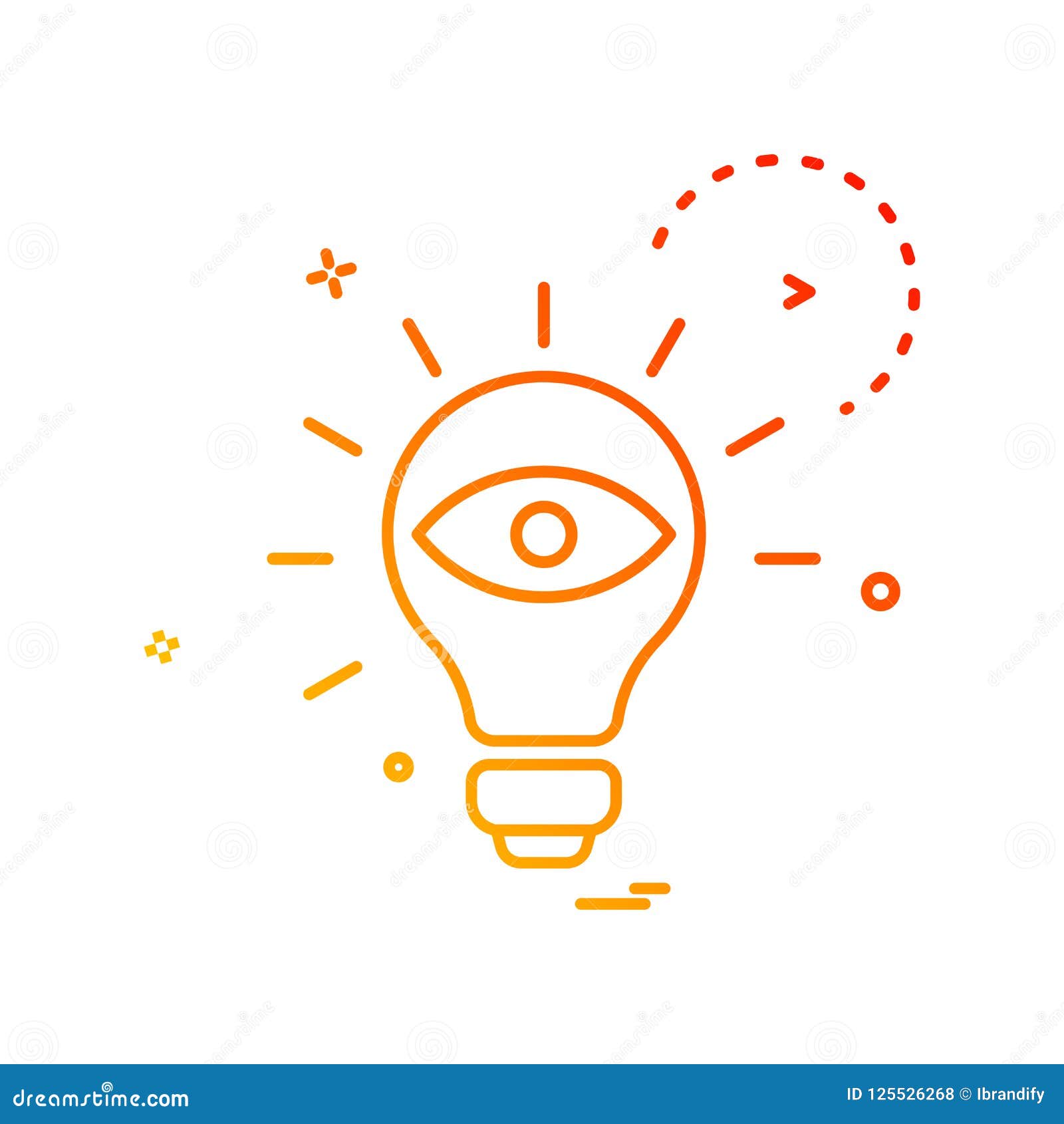 Bulb Eye Icon Vector Design Stock Vector - Illustration of drawing ...