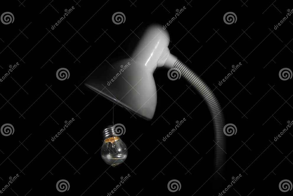 Bulb falling out of lamp stock image. Image of profile - 308487