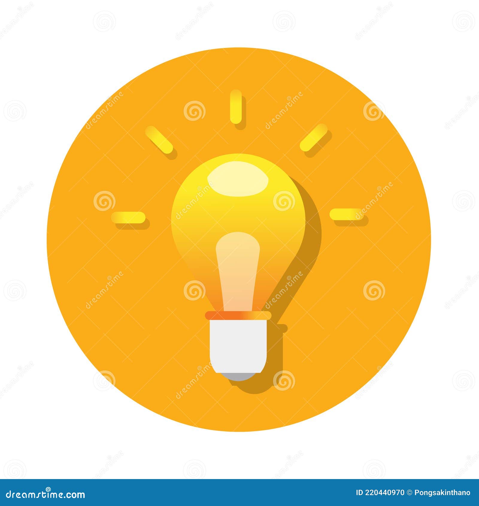 Bulb Flat Icon Vector Design Stock Vector - Illustration of design ...