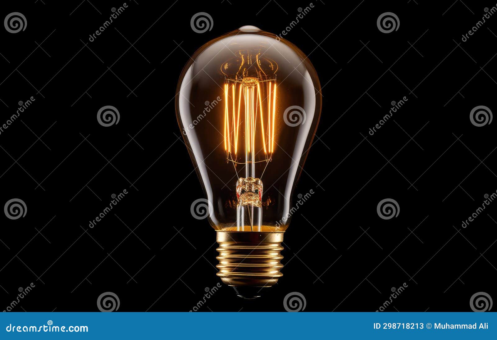 Bulb Focus Snapshot on Black Background Stock Image - Image of ...